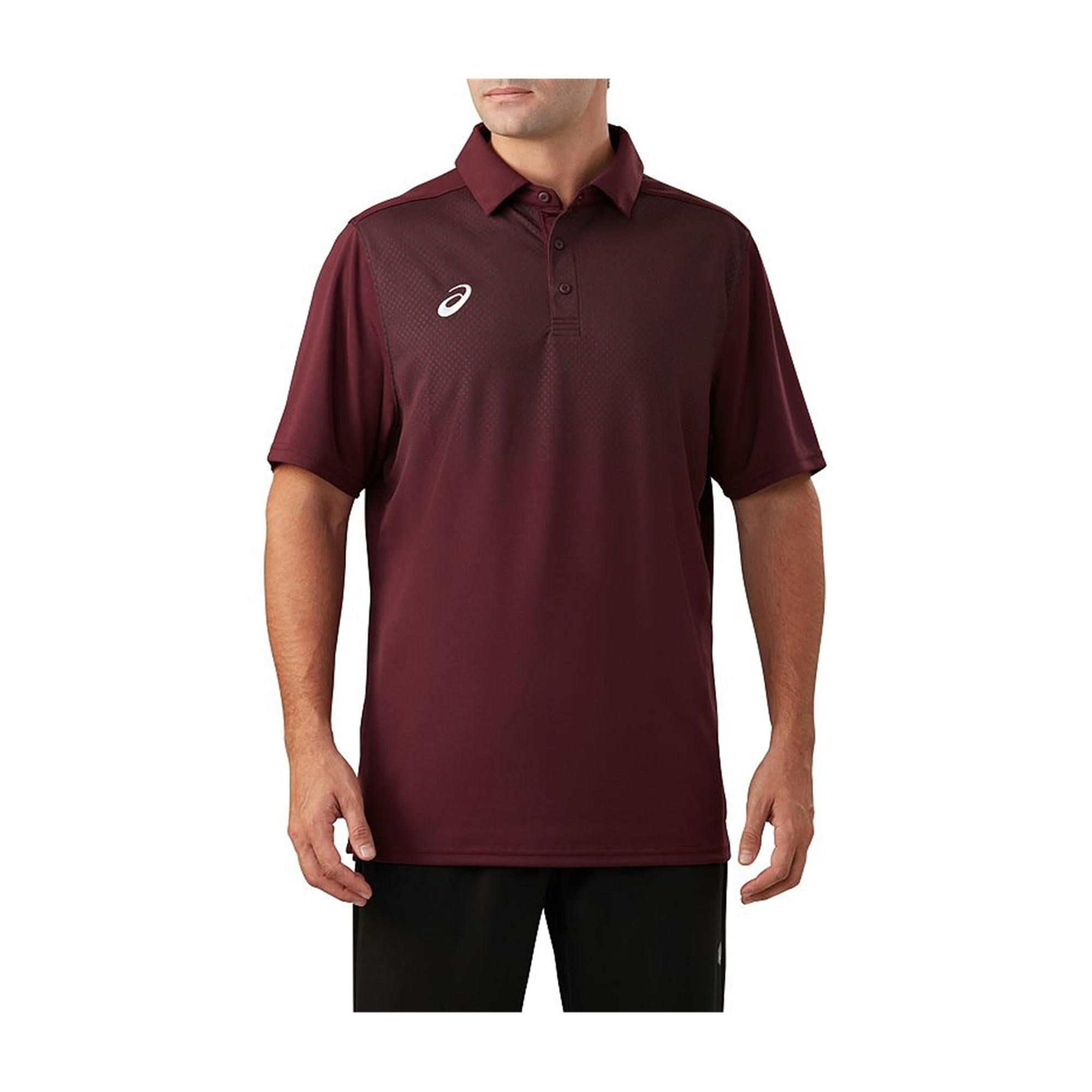 ASICS Mens Hex Rugby Polo Shirt, Red, Large - Walmart.com