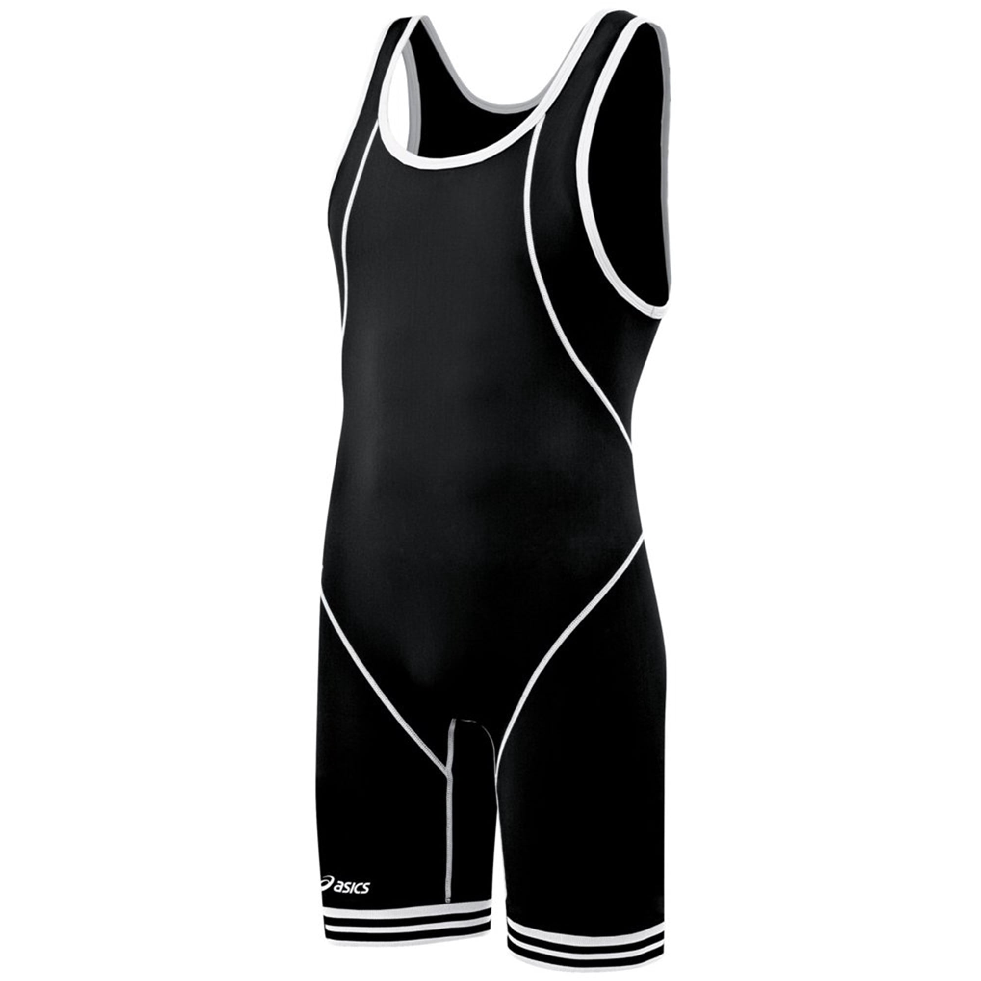 ASICS Mens Snap Down Wrestling Singlet Bodysuit Jumpsuit, Black, XXX ...