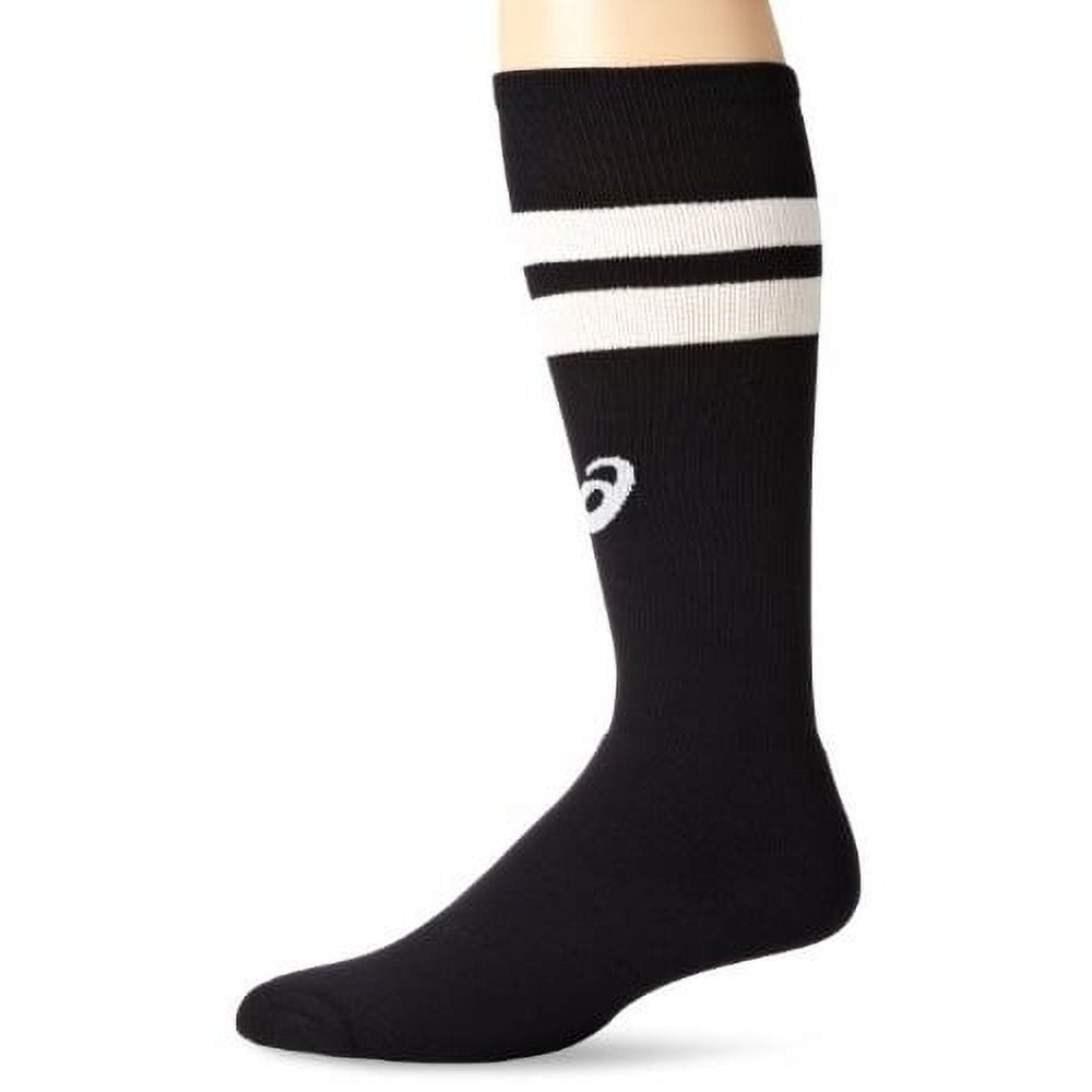 ASICS Womens Old School Striped Knee High Socks Black/White - ZK1103 ...
