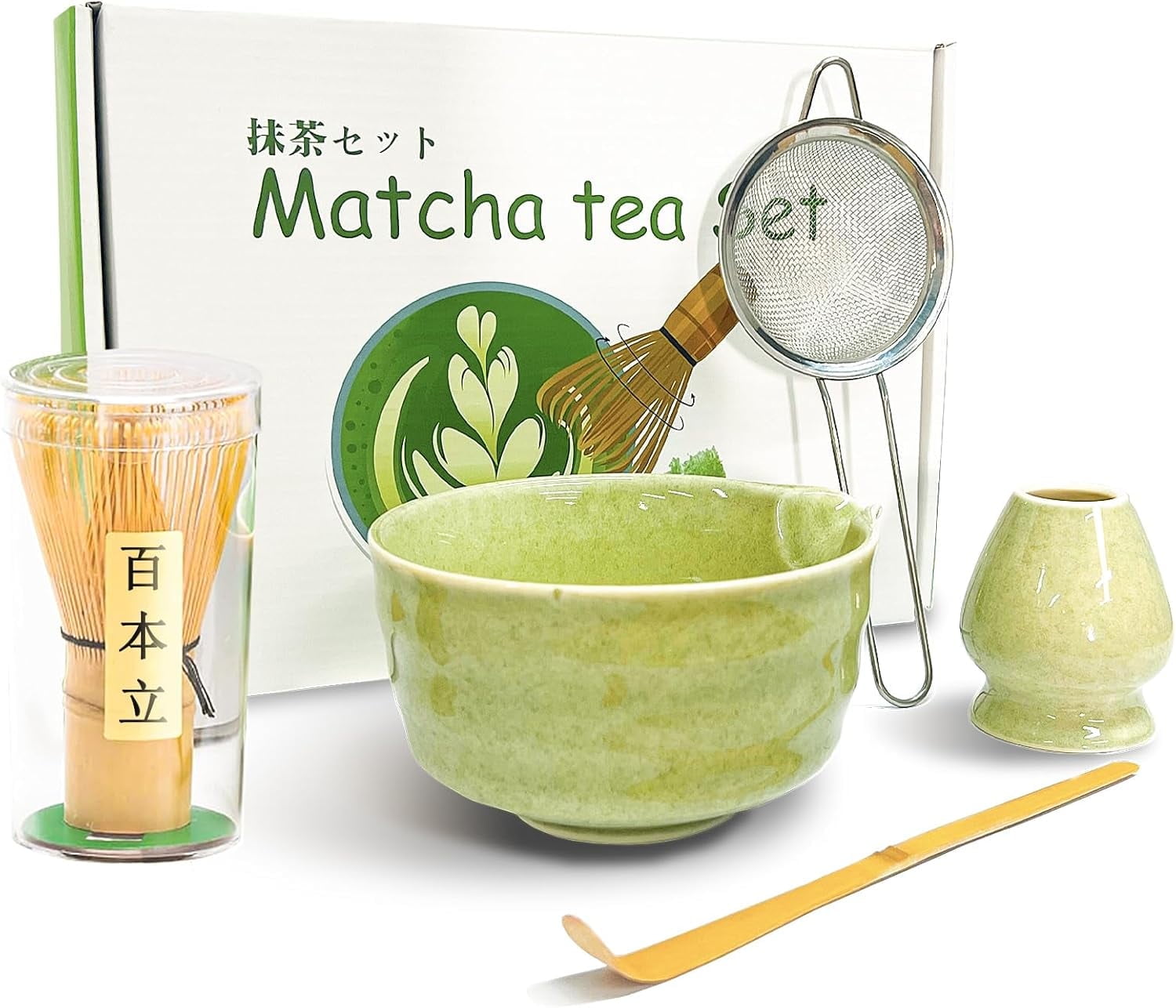 ASIOWQ Matcha Whisk Set, 5 Pcs Matcha Making Set with Bowl, Whisk ...