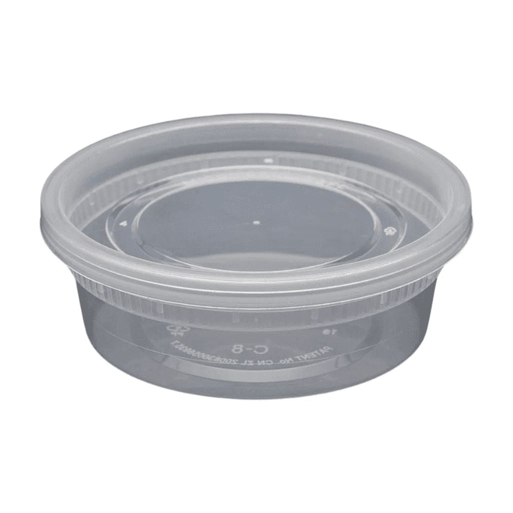 ASK WHOLESALE Food Storage Containers, 8 oz, Deli Containers With Lids ...