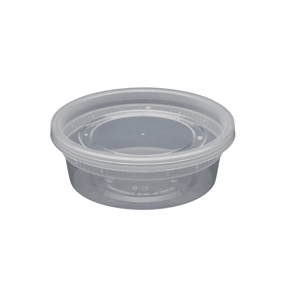 ASK WHOLESALE Food Storage Containers, 8 oz, Deli Containers With Lids ...