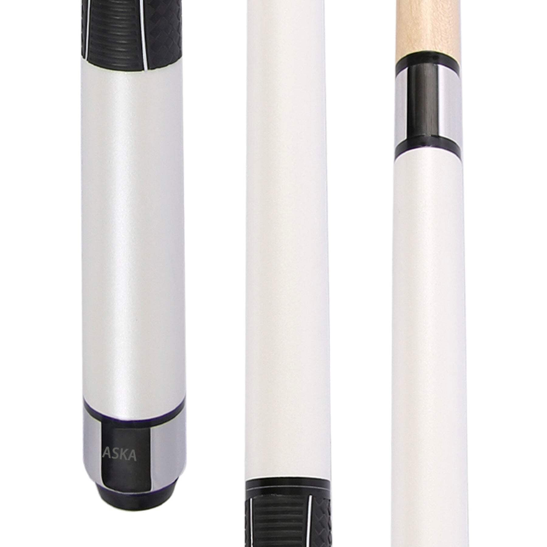 ASKA 28-Ounce Heavy Hitter Jump Break Cue Stick 3pc Cue White (JBCH28W ...
