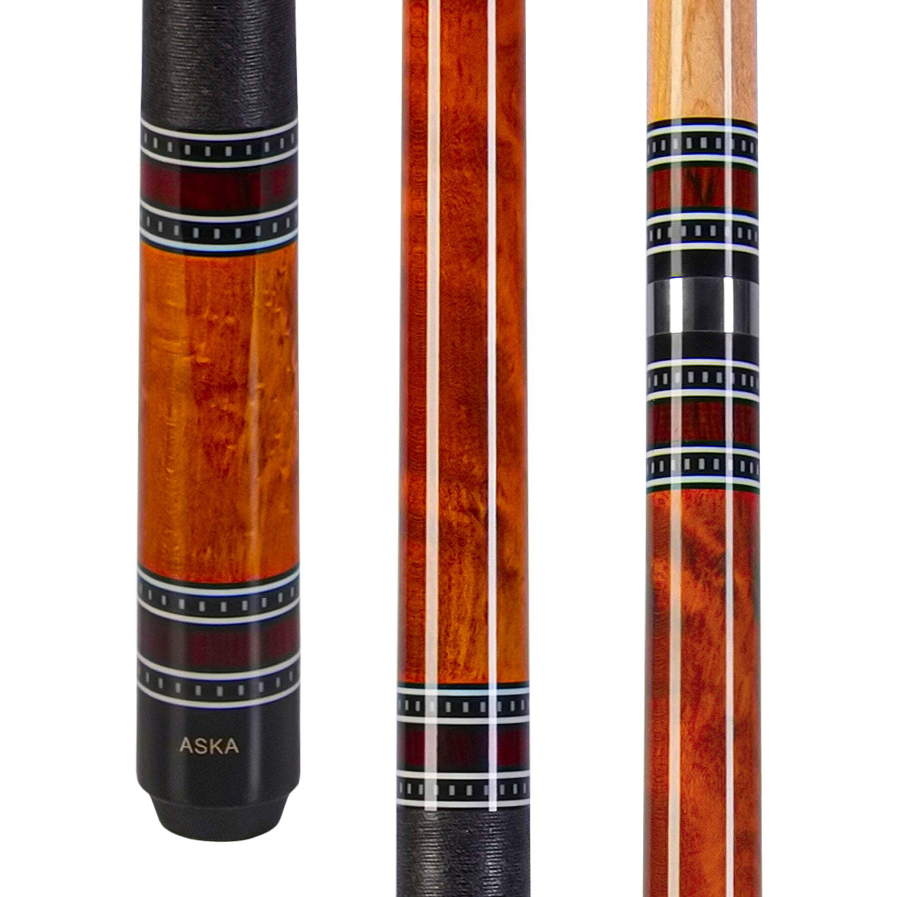 ASKA A1 Pool Cue Stick, Brown Stained Birdseye Maple Butt, Index Rings ...