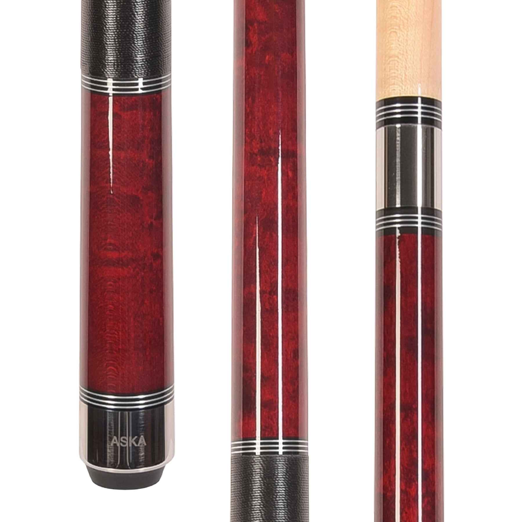 ASKA JB2 Red Heavy Jump Break Cue Stick - 25 Ounce, 14mm Hard Tip ...