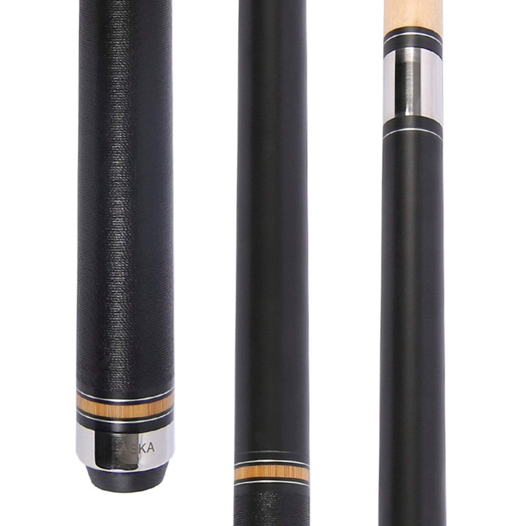 ASKA Jump Break Cue Stick 25-Ounce, JBC Black 2nd Generation, 3-Piece ...