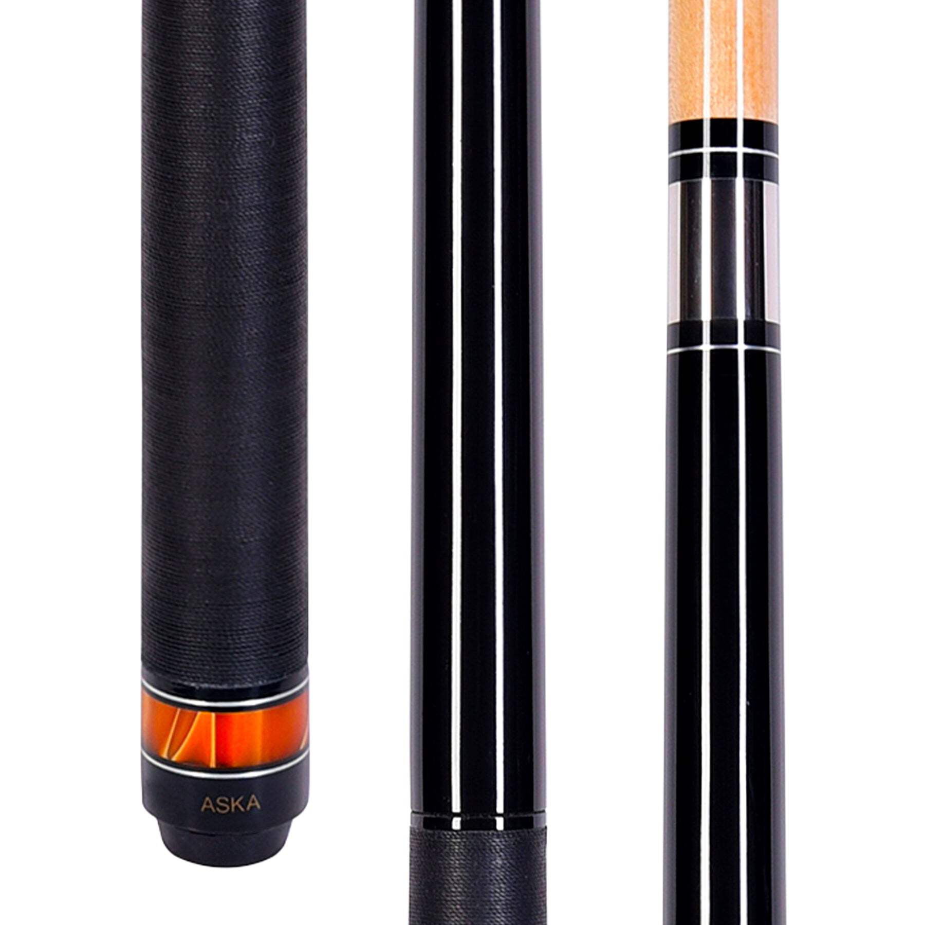 ASKA Jump Break Cue Stick JBC Orange Ring, 3-Piece Construction, Jump ...
