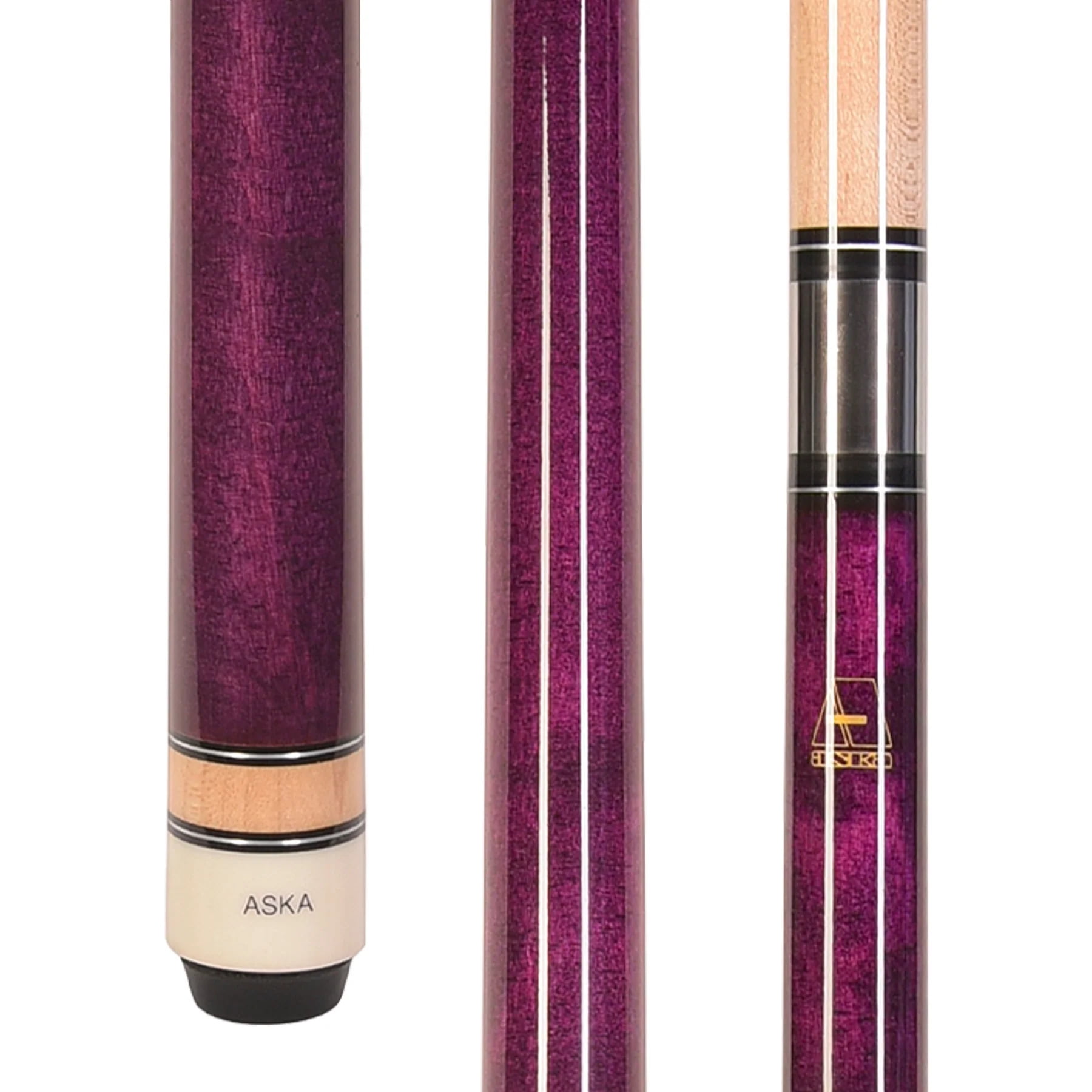 ASKA L3 No Wrap Pool Cue Stick, 58 Hard Rock Canadian Maple, 13mm Hard ...