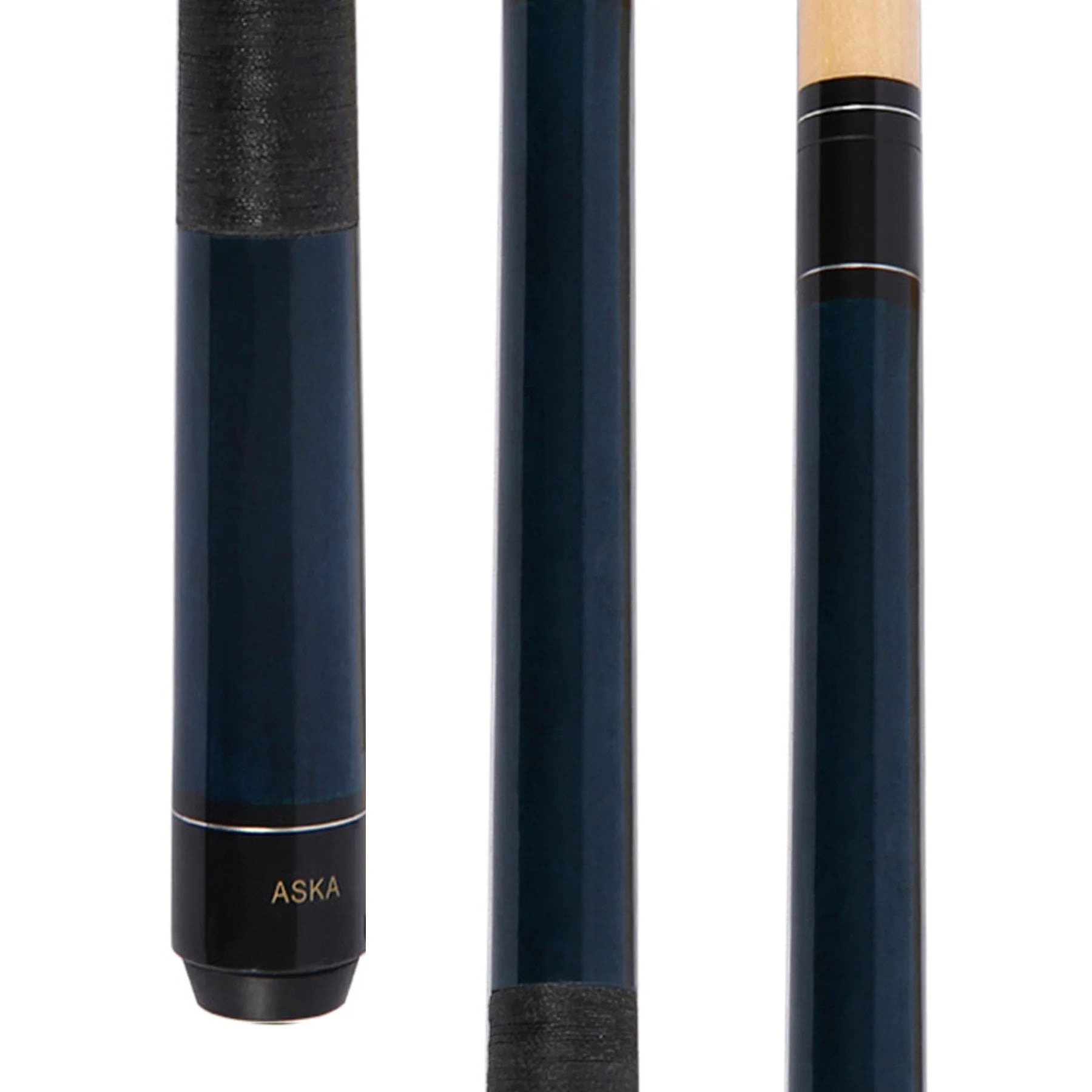ASKA Short Billiard Pool Cue Stick Blue 36 Great for Kids, Black Wrap ...