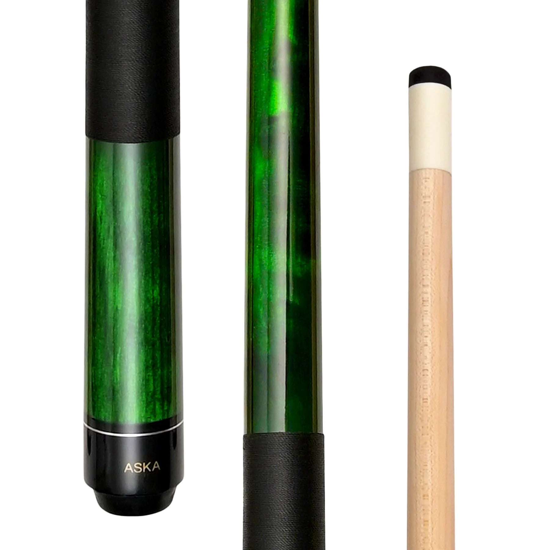 ASKA Short Billiard Pool Cue Stick Green 48 Great for Kids, Black Wrap ...
