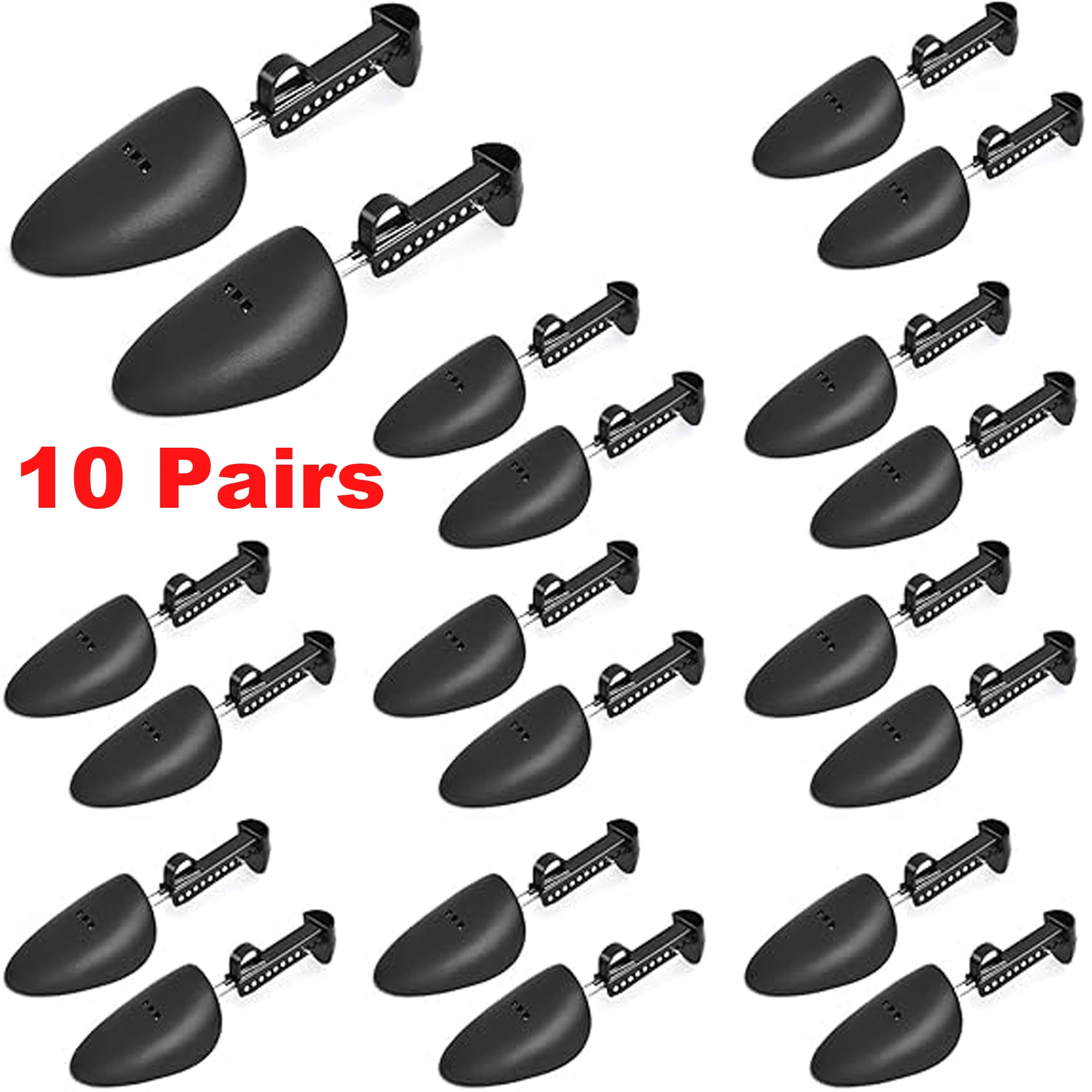 ASKITO 10 Pair Shoe Trees for Men, Plastic Shoe Stretcher Holder Shape ...