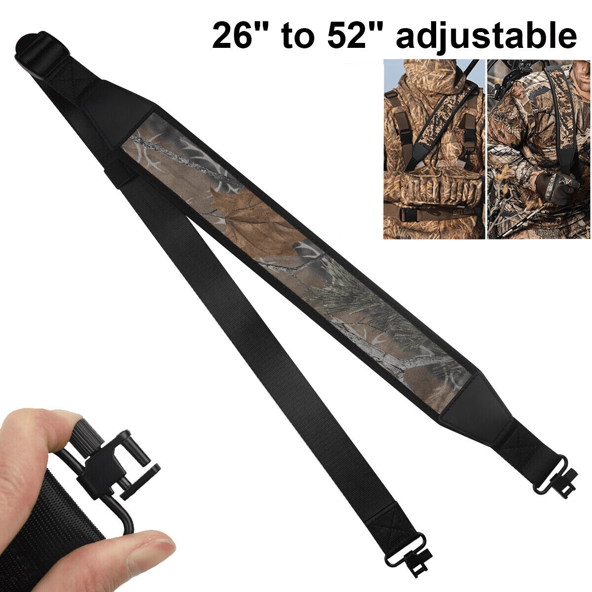 ASKITO Camouflage Two Point Rifle Gun Sling With Swivels Shoulder ...
