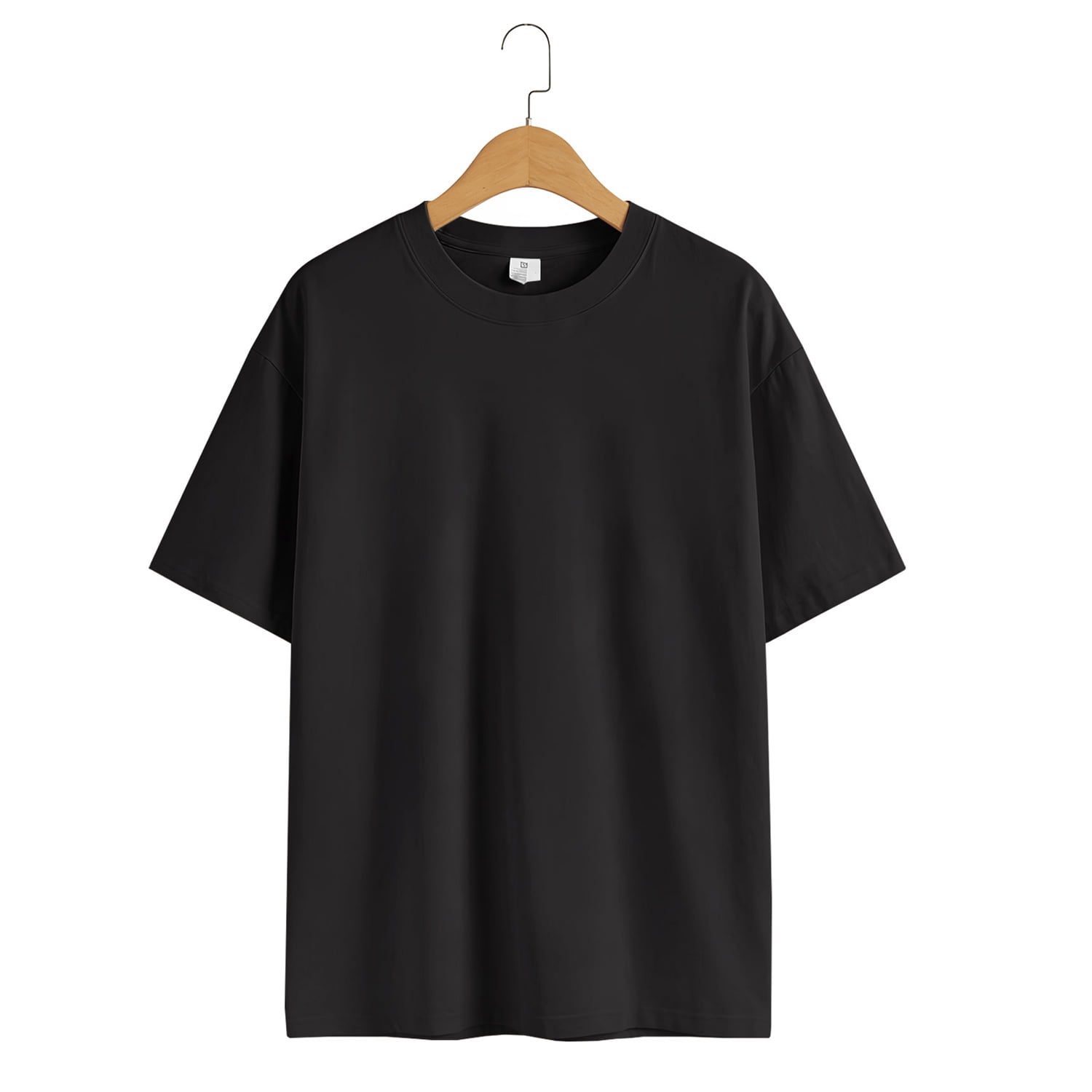 ASKITO Men's Classic Short Sleeve Round Neck T-Shirt, Cotton Boxy ...