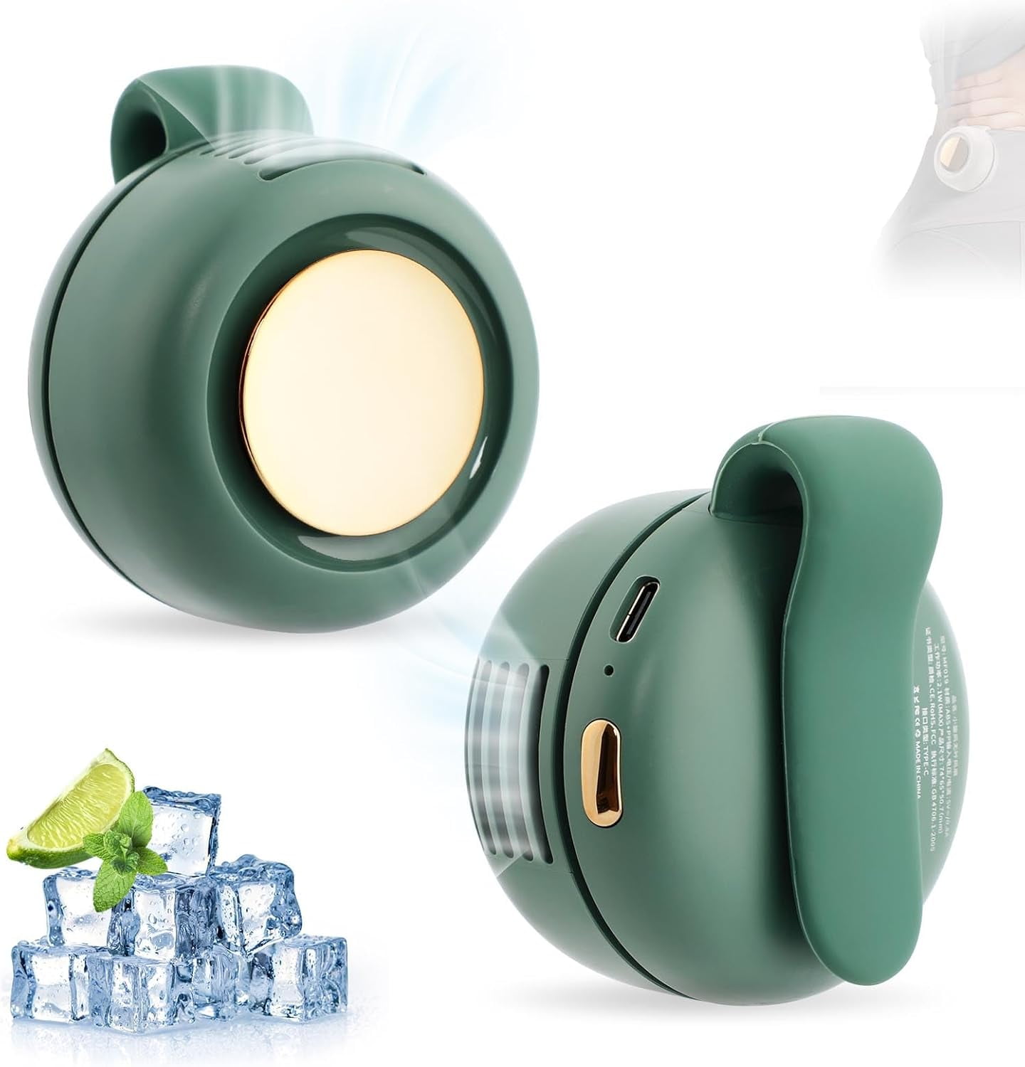 ASKITO Small Clip Fan, Personal Waist Neck Fans, Portable Silent Mini ...