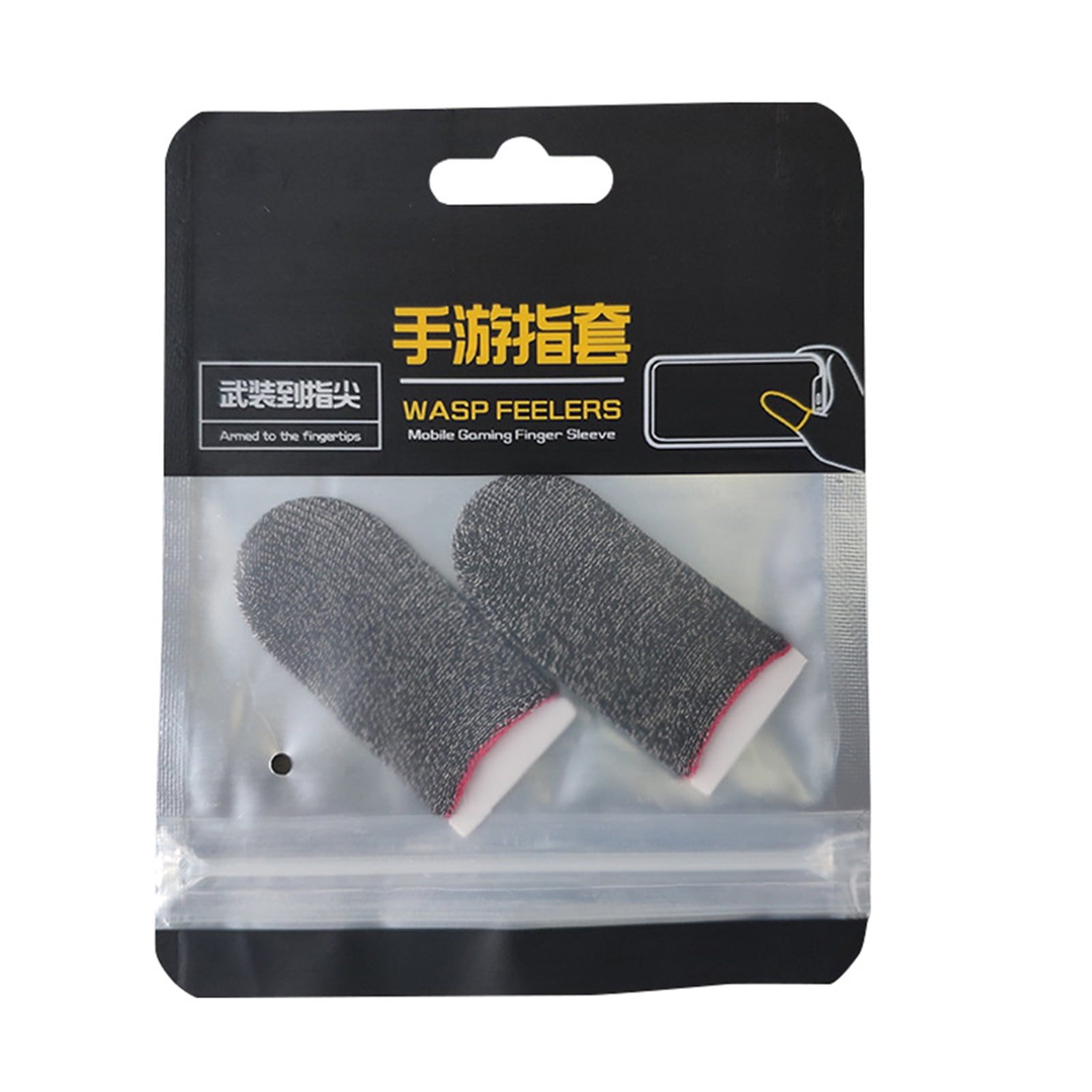 ASKMZ 1 Pair Touch Screen Finger Sleeves Non-Scratch Nylon Fiber Mobile ...