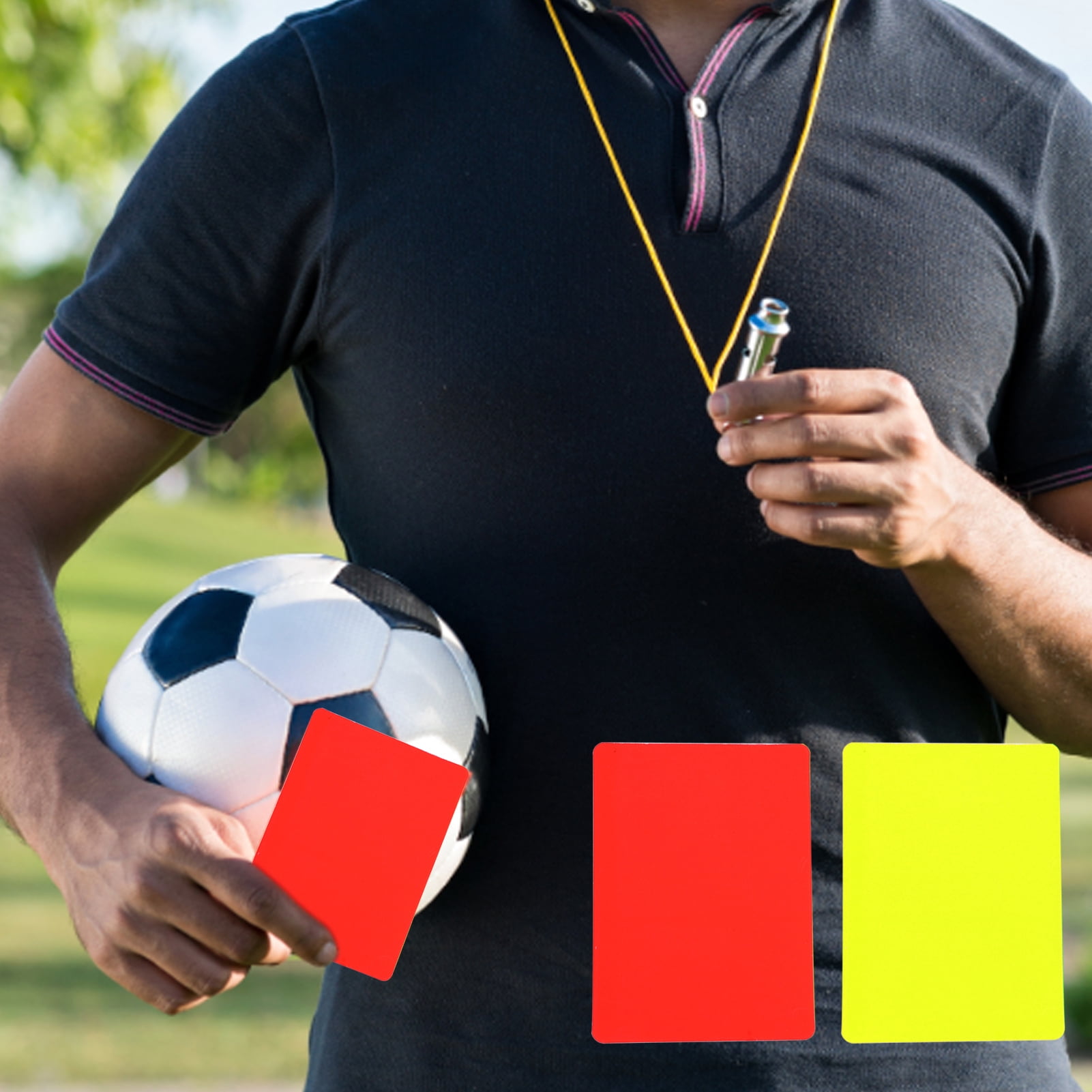 ASKMZ 1 Set Football Referee Warning Card Bright Color Thickened Anti ...