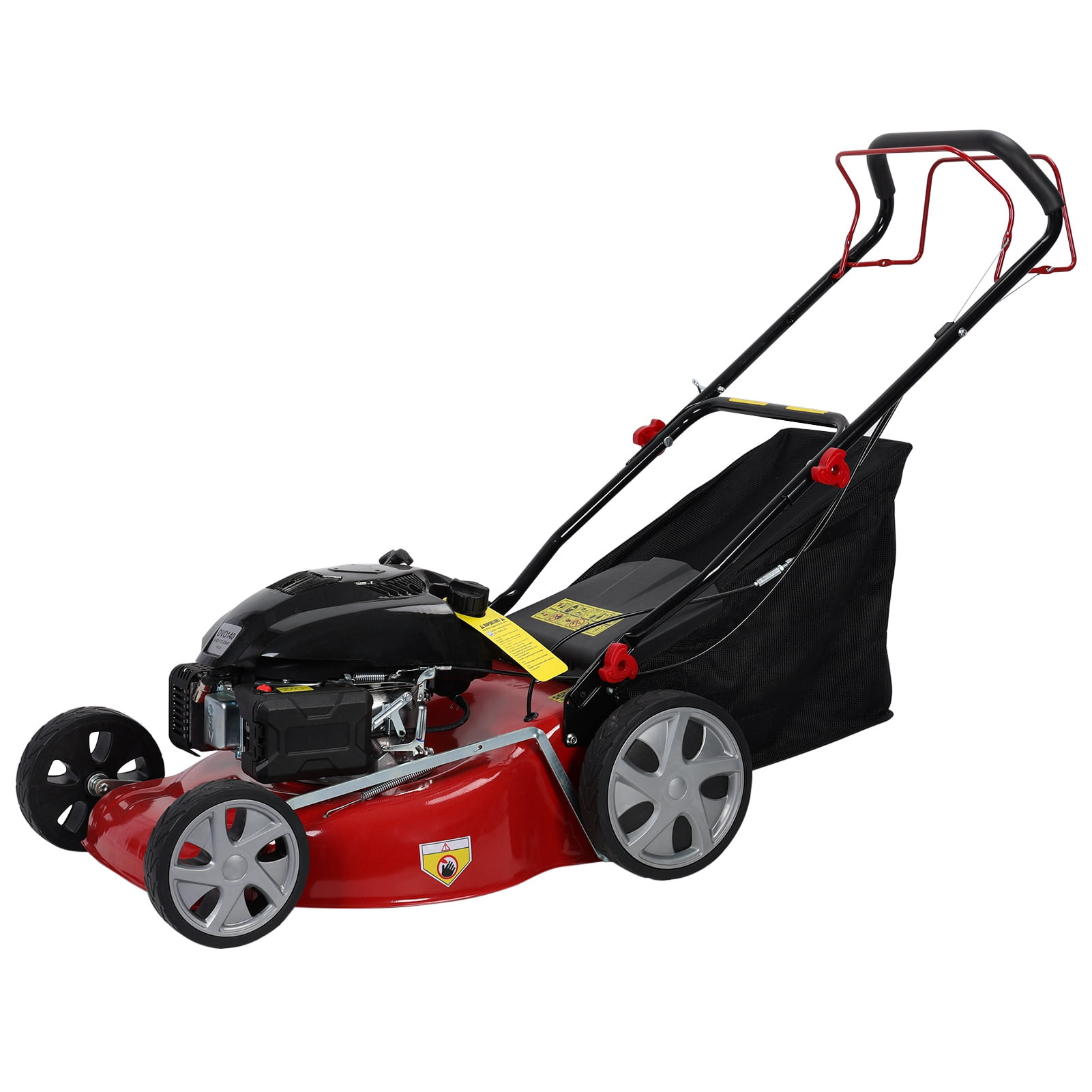 ASKMZ 141cc Gas Lawn Mower Self Propelled Push Mower 50L Grass Tank Big ...