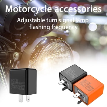 12V 2 Pin Speed Adjustable LED Flasher Relay Motorcycle Turn U7M5 ...