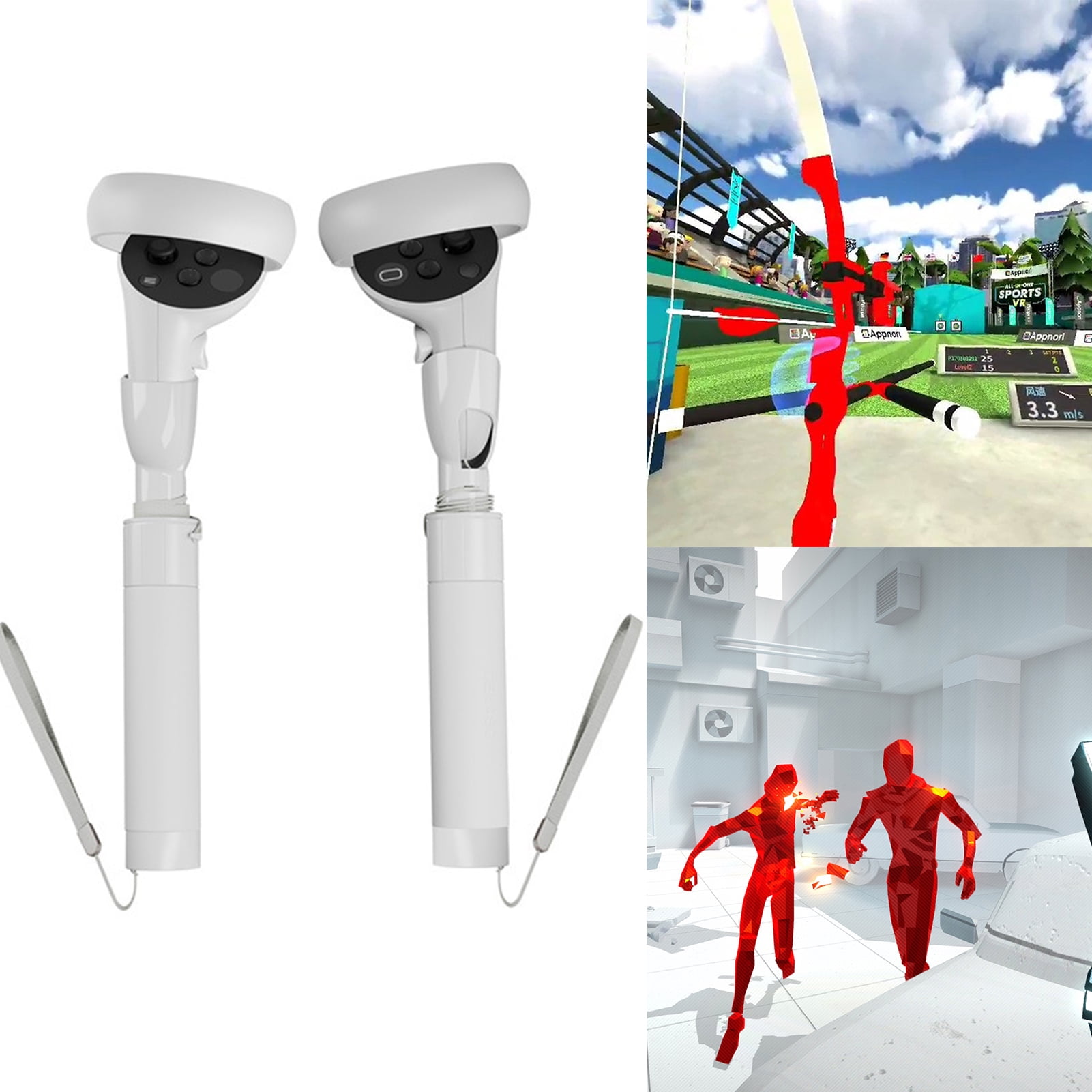 ASKMZ 2Pcs VR Game Handle with Wrist Strap Enhanced Gaming Immersion ...