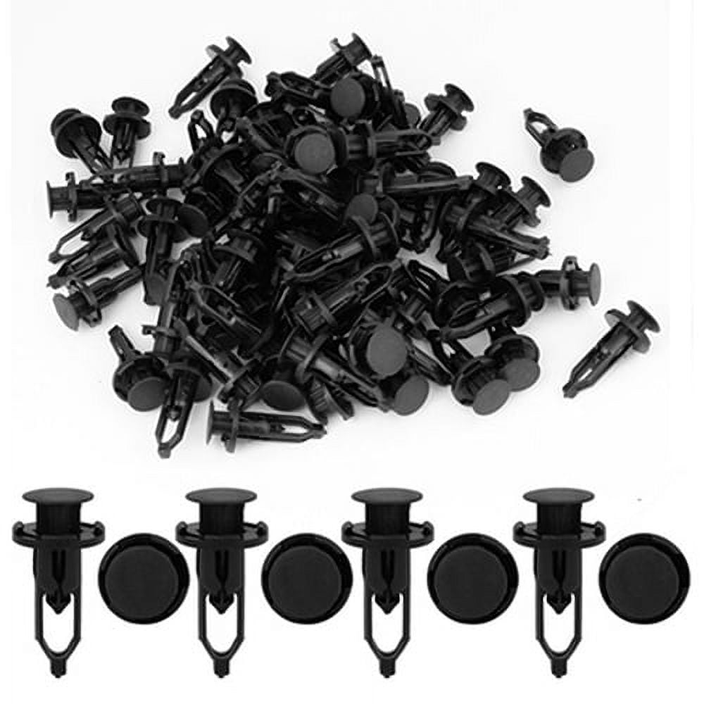 ASKMZ 30Pcs Black Plastic Push-Type Car Fastener Clips Rivets for ...