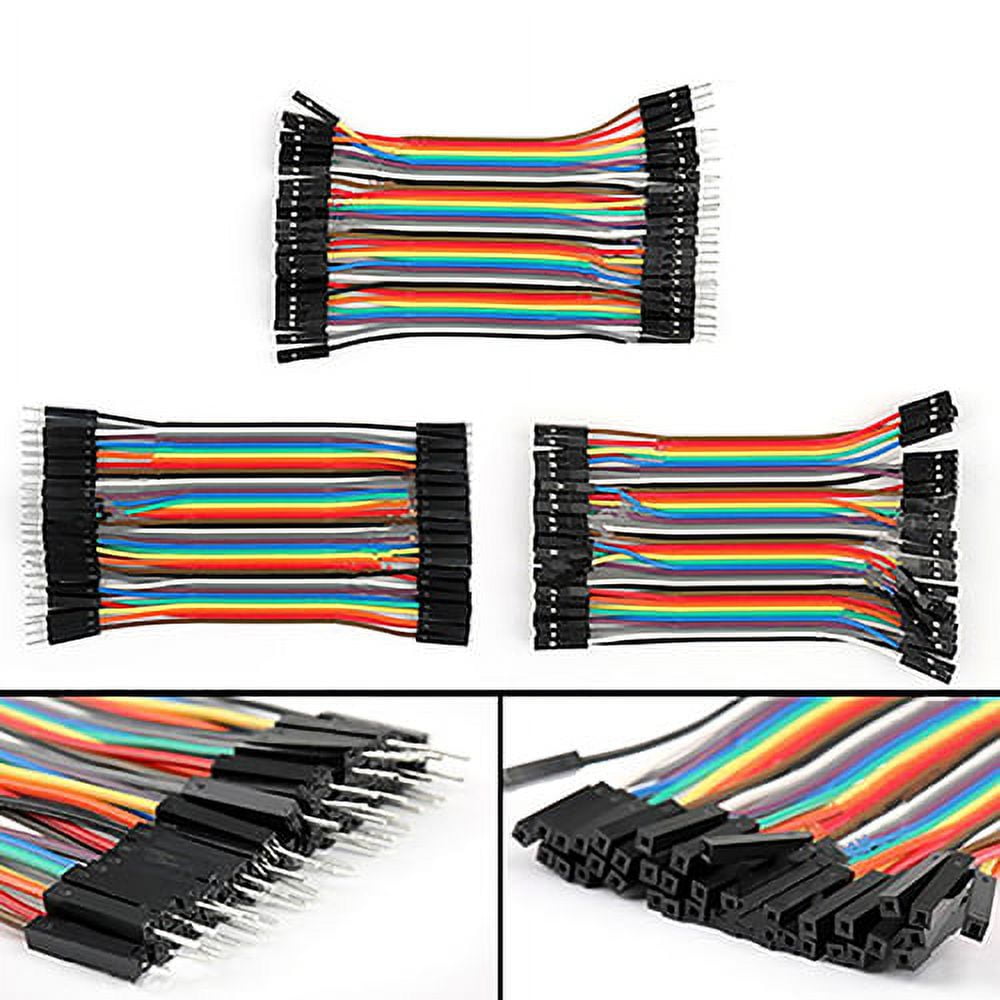 ASKMZ 40Pcs Row F F Wires Jumper Cables for Arduino Breadboard ...