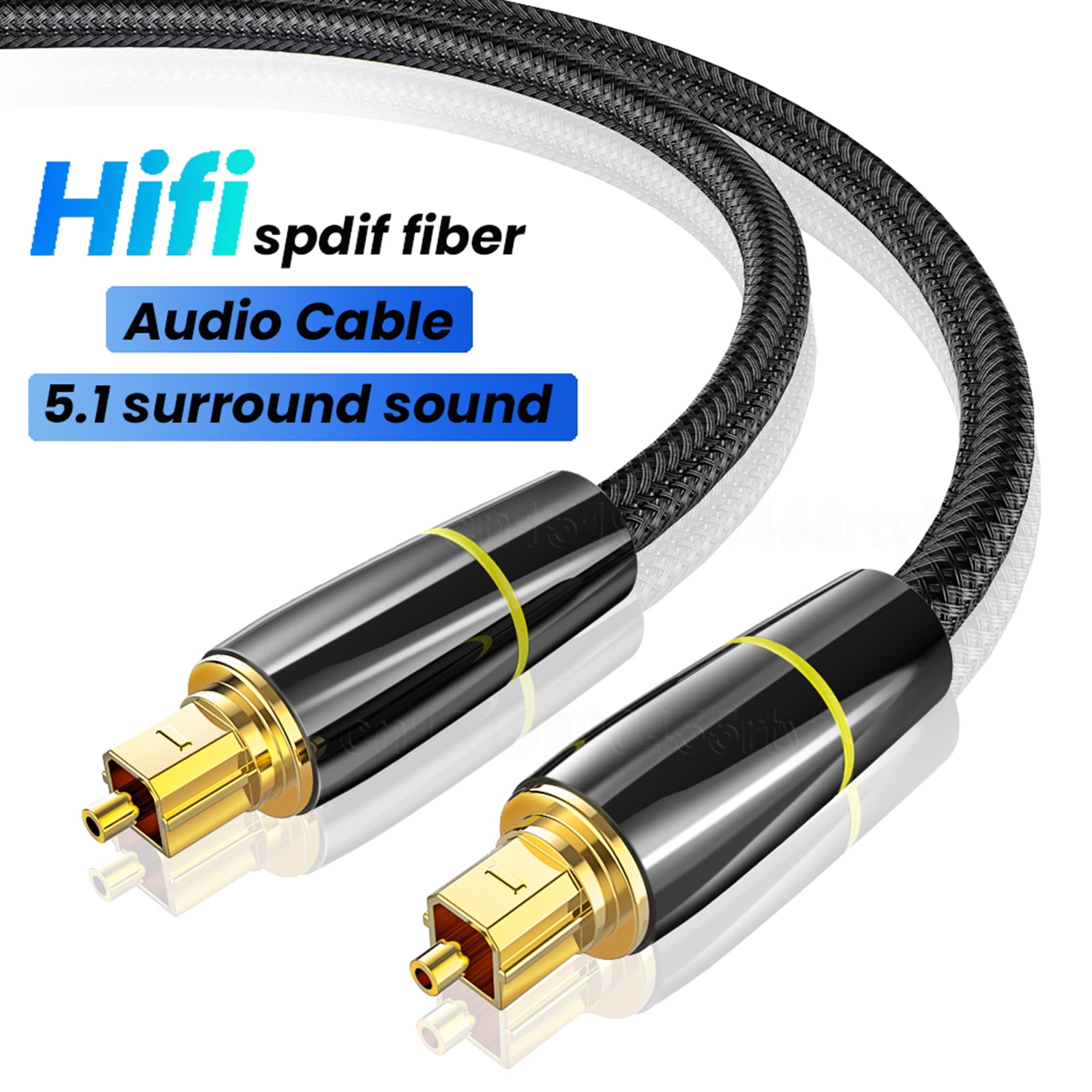 ASKMZ Fiber Optic Audio Cable Digital Optical Fiber Cable SPDIF Cable ...