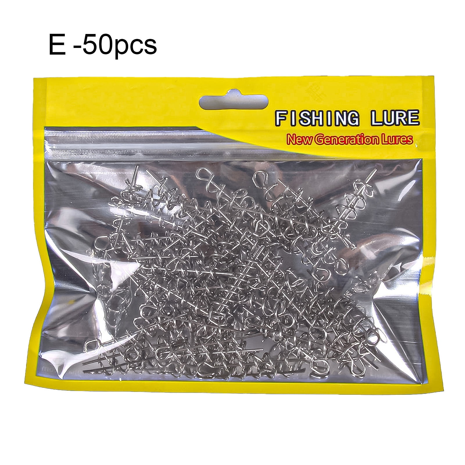 ASKMZ Fishing 50Pcs Spring Lock Pins Stable Connector Metal Swivels ...