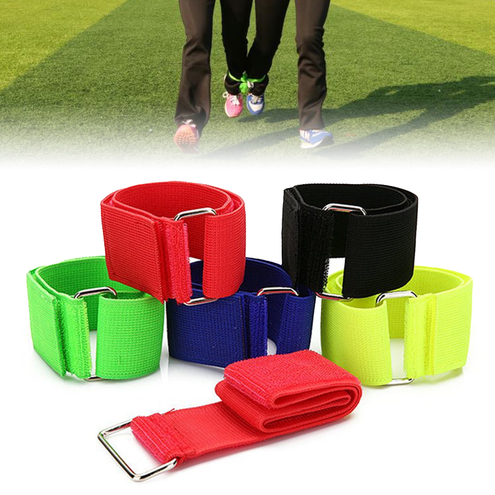 ASKMZ Foot Band Leg Strap High Elasticity Fastener Two People Three ...