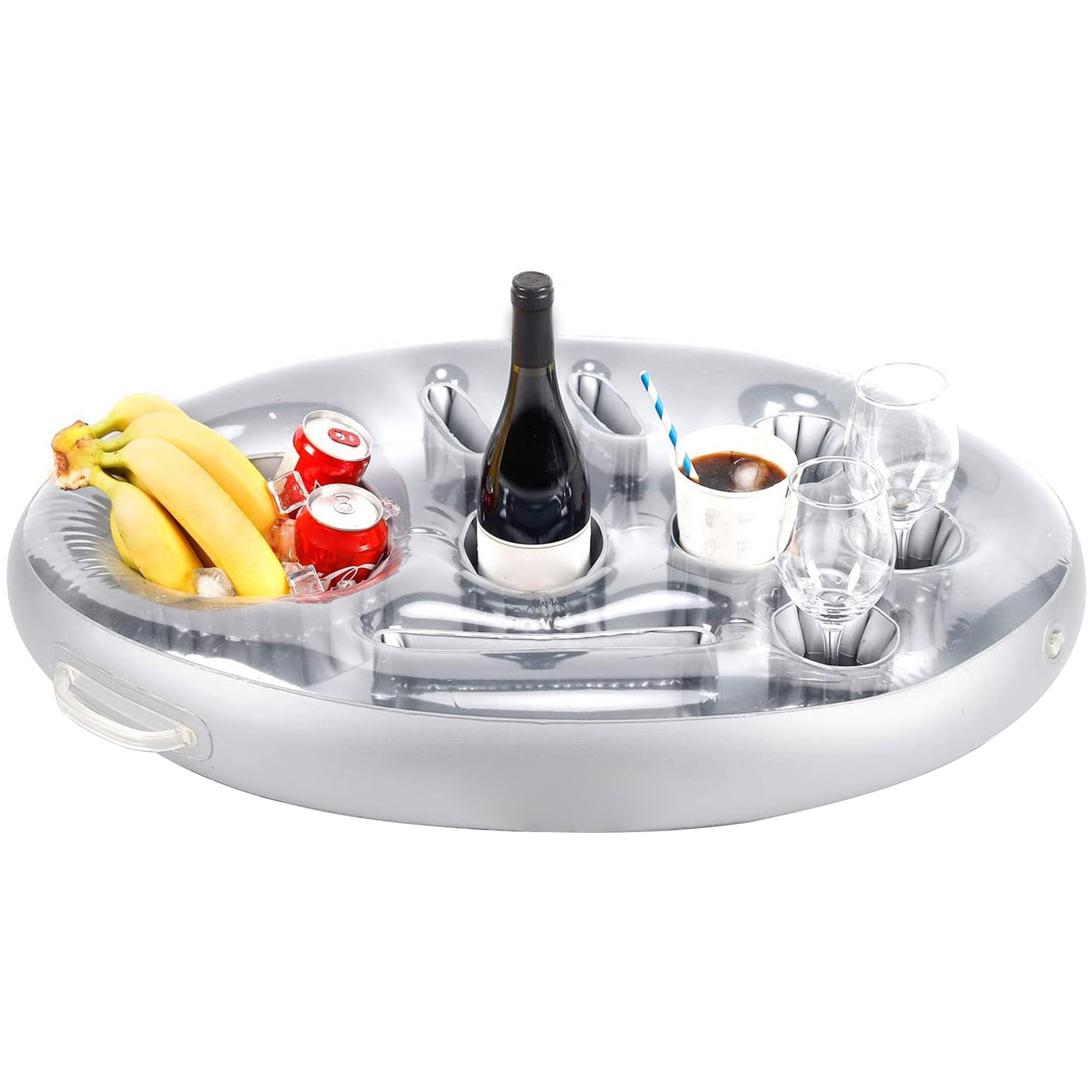 ASKMZ Inflatable Food Beer Tray Waterproof Creative Floating Cup Holder ...