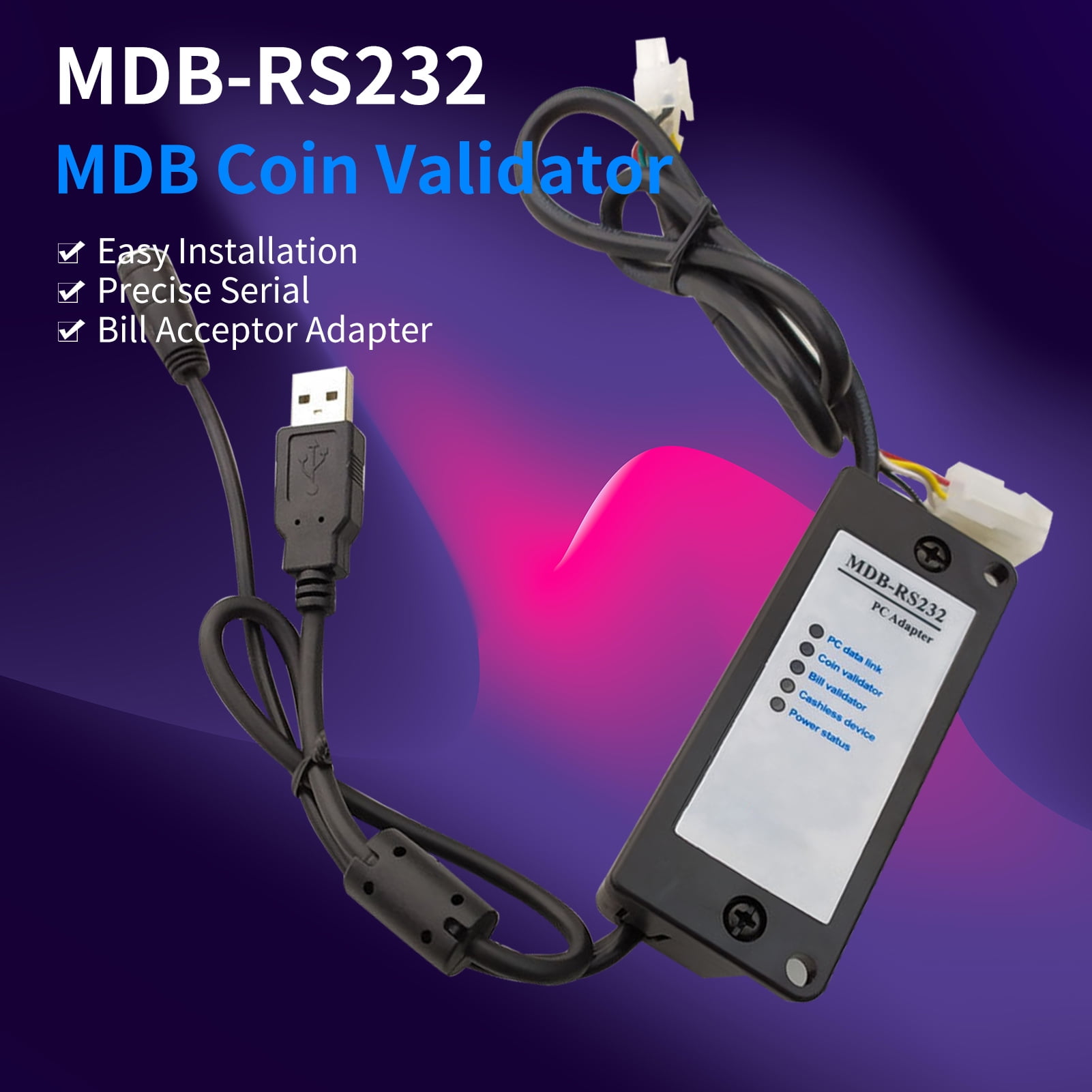 ASKMZ MDB-RS232 MDB Coin Validator Easy Installation Precise Serial ...