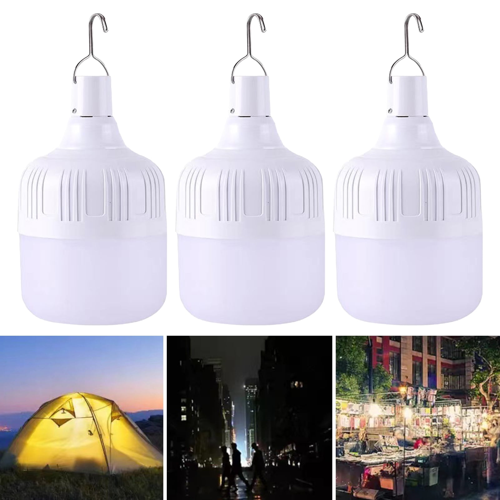 ASKMZ Multi-Functional Emergency LED Light Bulb with Hook Super Bright ...