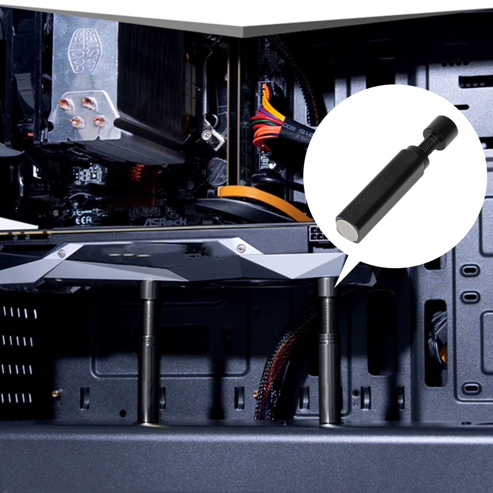 ASKMZ Retractable Aluminum Alloy Graphics Card Bracket with Magnetic ...