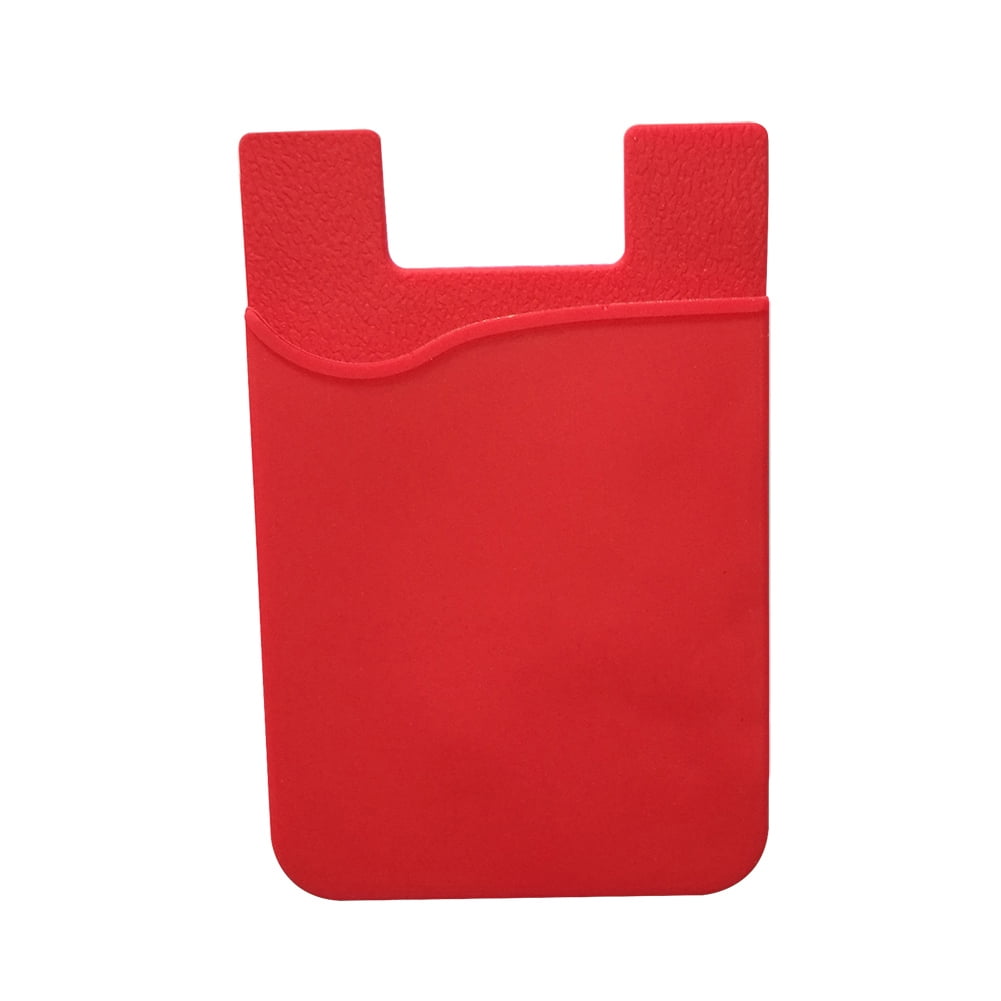 ASKMZ Self-Adhesive Phone Sticker Silicone Mobile Wallet Card Holder ...