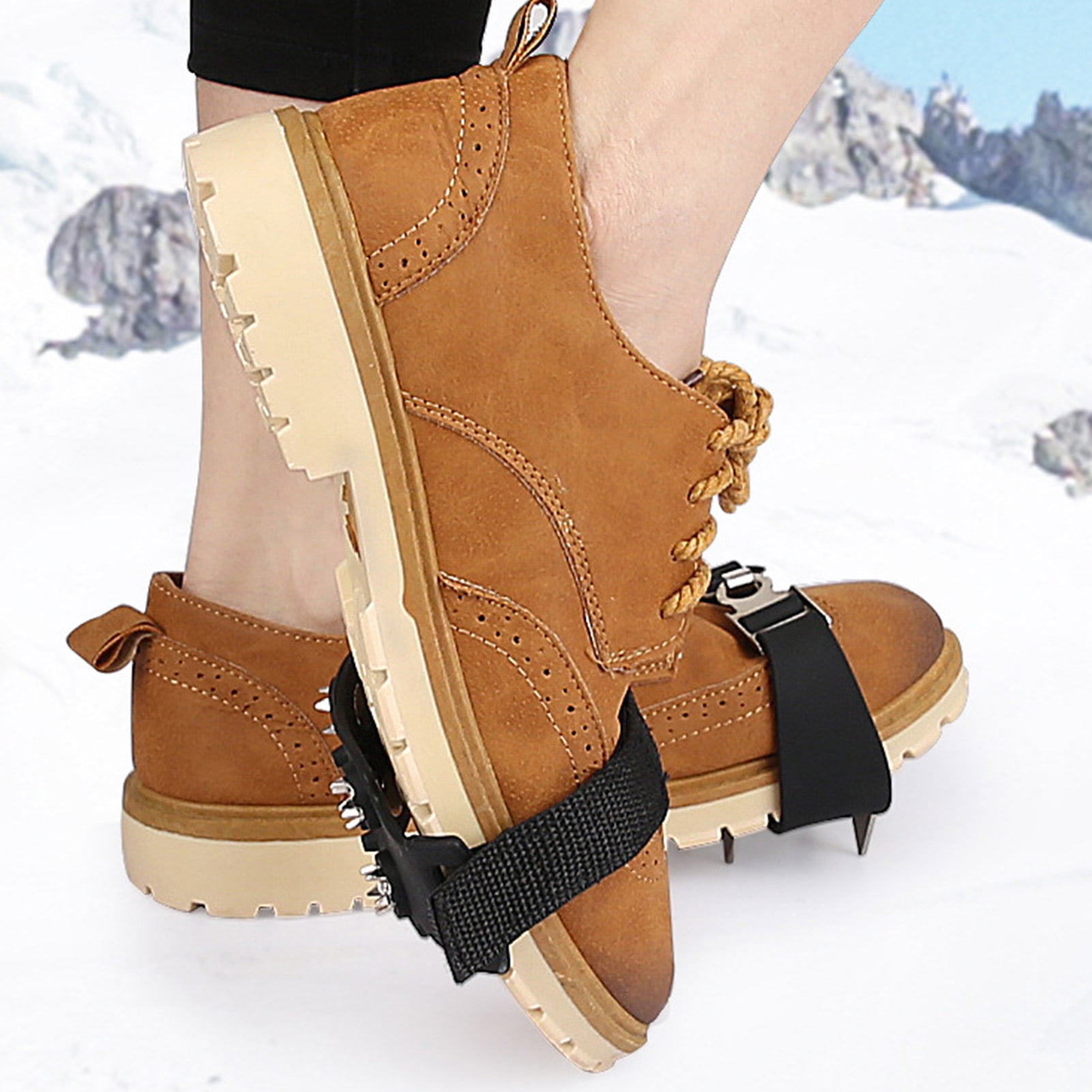 ASKMZ Shoes Cleats Spikes 1 Pair Crampons Traction Cleats Snow Shoe ...
