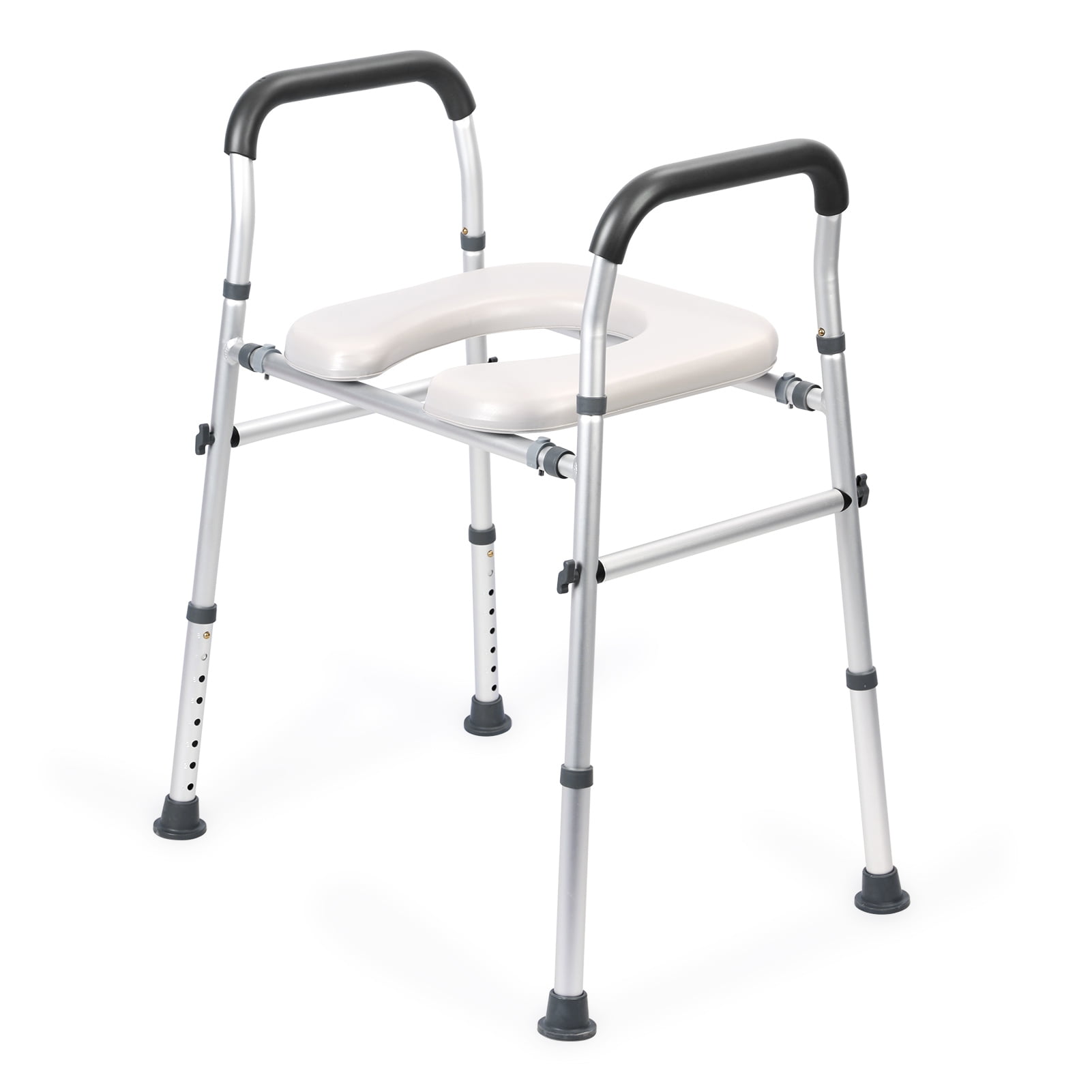 ASKMZ SmartFit Raised Commode Seat Customizable Height/Width, Comfort ...