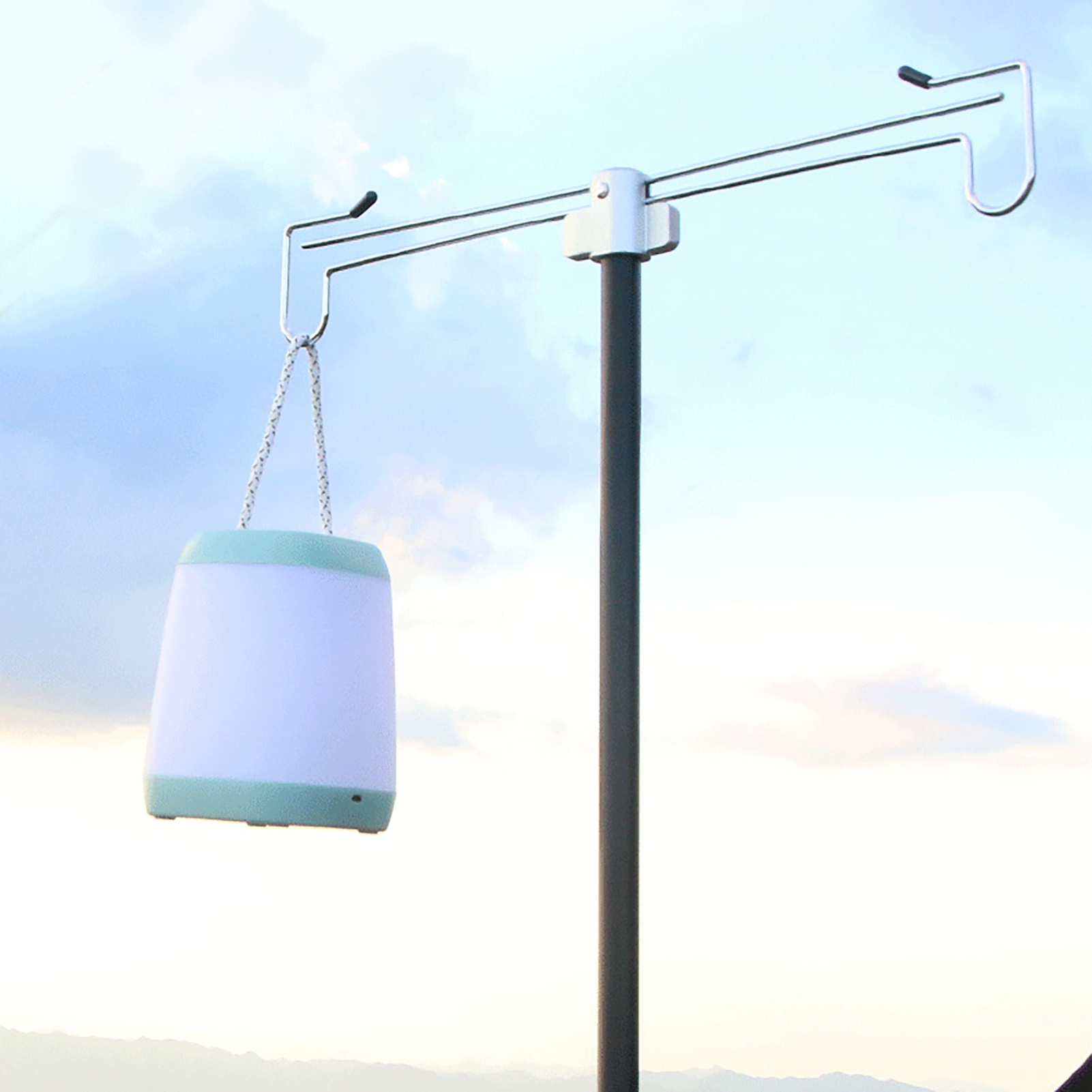 ASKMZ Telescopic Double Hooks Lamp Stand Aluminum Alloy Portable ...