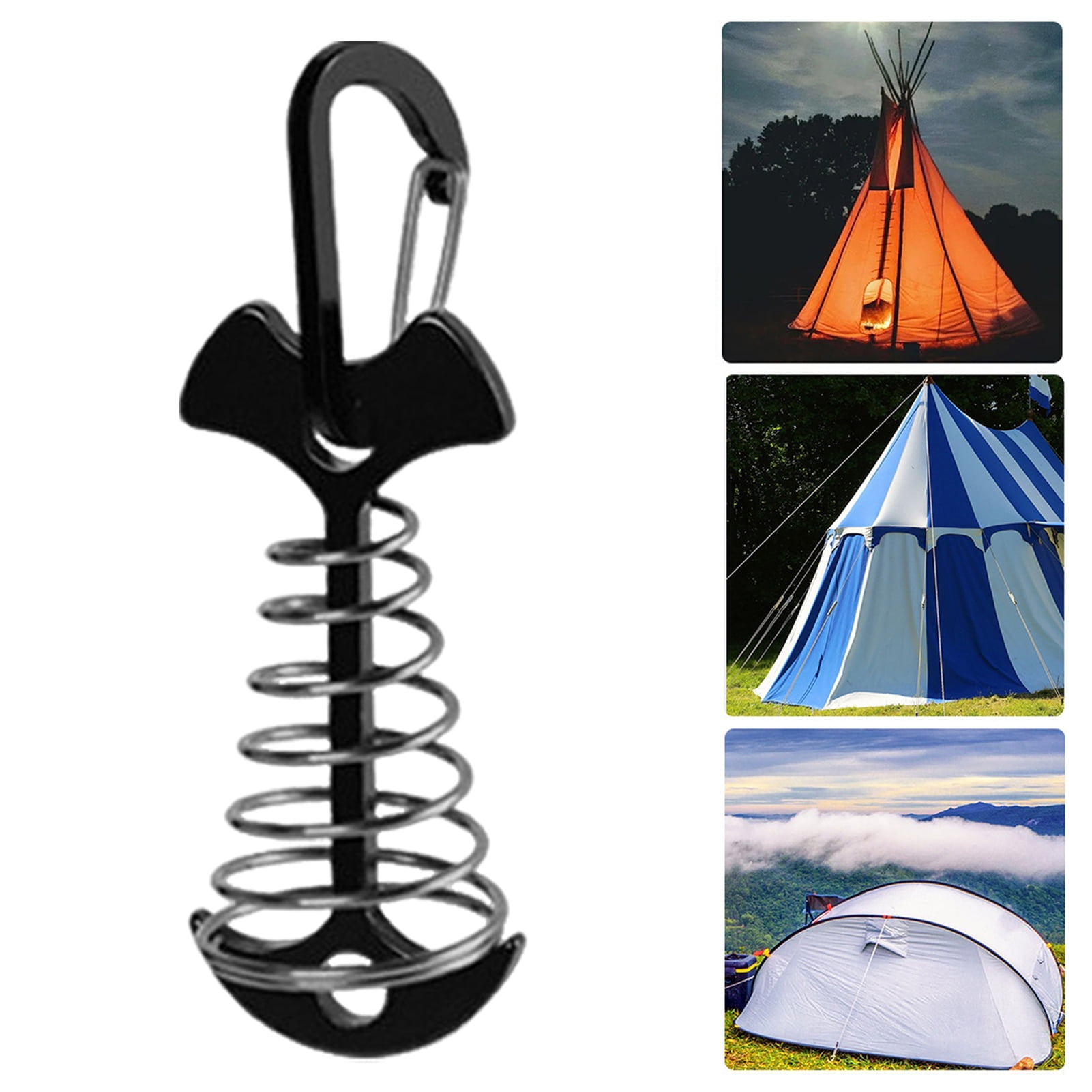 ASKMZ Telescopic Spring Design Stakes 5Pcs Tent Spring Buckles ...