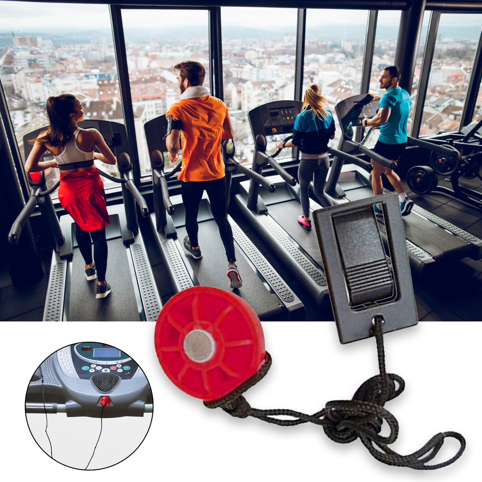 ASKMZ Treadmill Key Portable Turn On/Off Emergency Stop Universal ...
