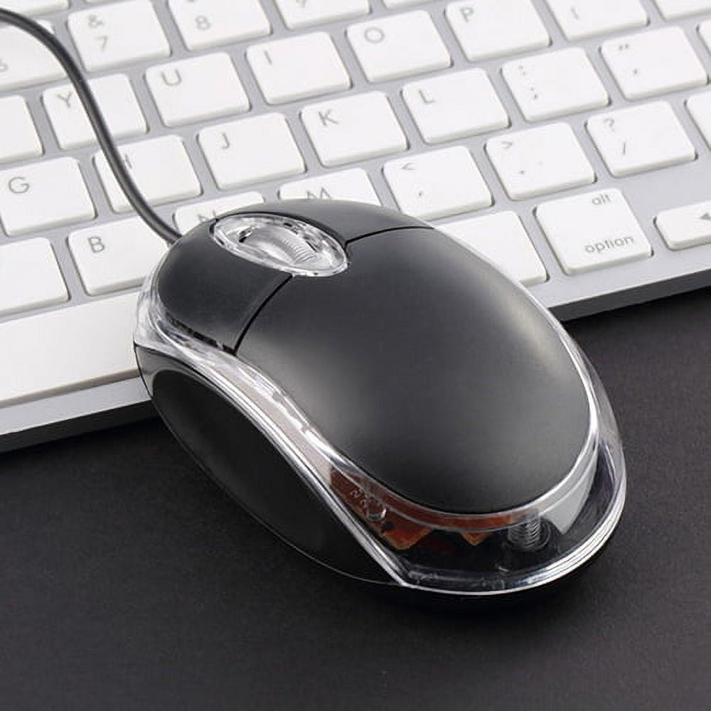 ASKMZ USB Black Wired Optical Light Scroll Wheel Mice Mouse for ...