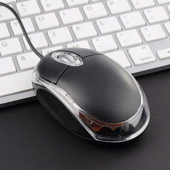 ASKMZ USB Black Wired Optical Light Scroll Wheel Mice Mouse for ...