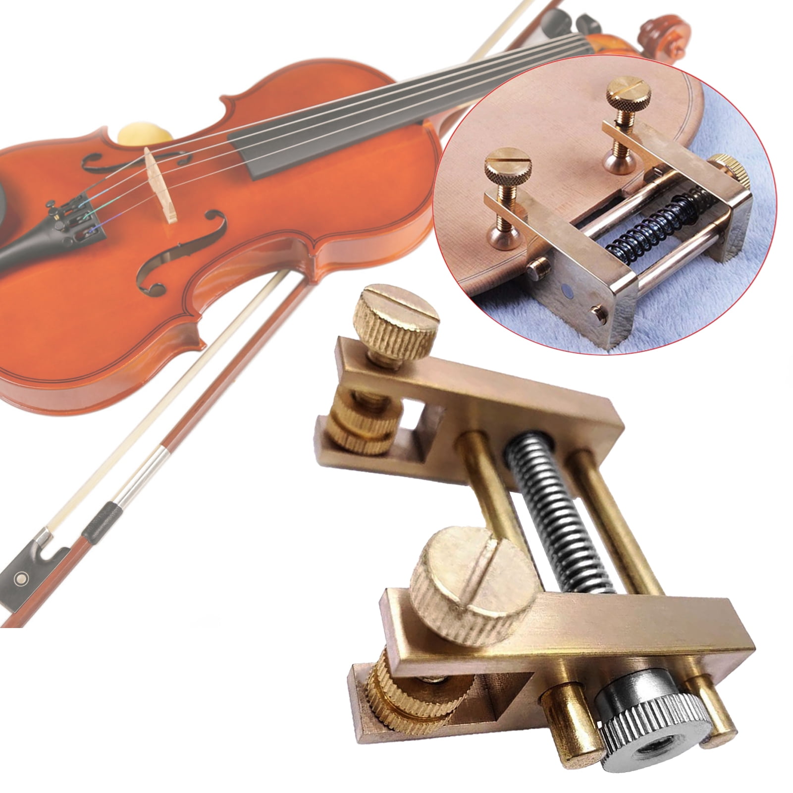 ASKMZ Violin Edge Clamp Solid Fine Workmanship Repairing Cracks Violin ...