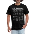ASL Alphabet Chart Sign Language Teacher Learning Guide Unisex T-Shirt ...