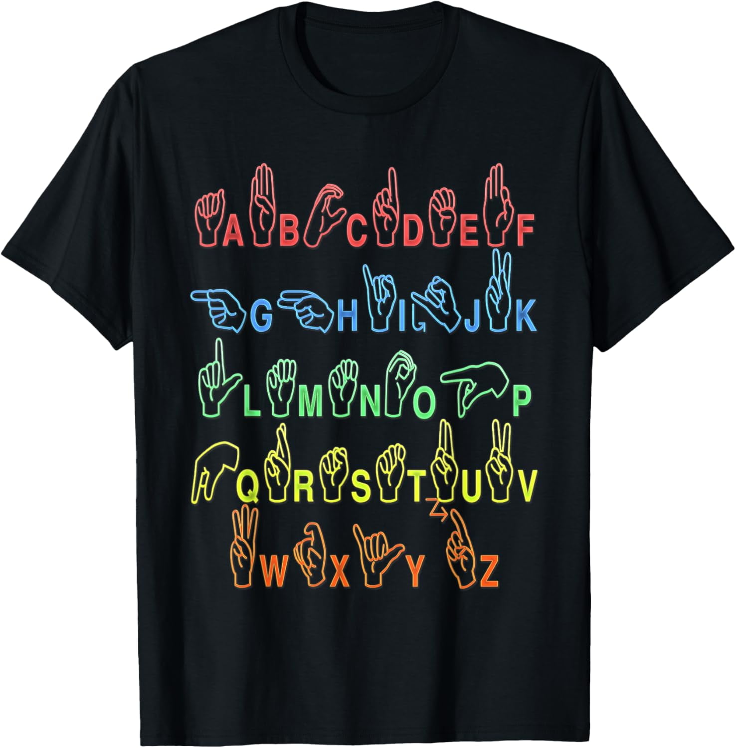 ASL (American Sign Language) Deaf Culture ABCs T shirt - Walmart.com ASL (American Sign Language) Deaf Culture ABCs T shirt - Walmart.com