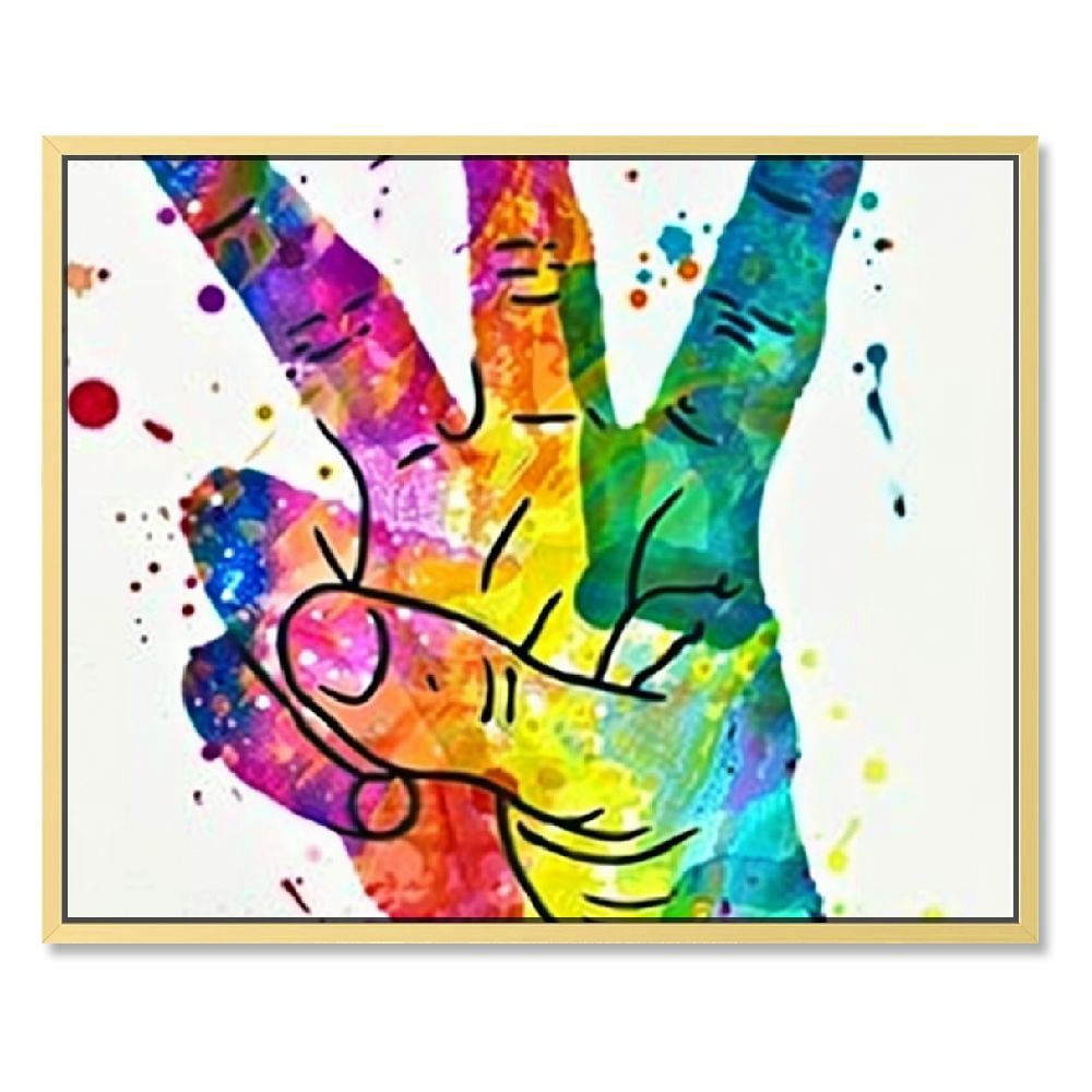 ASL American Sign Language Quote Watercolor On White nframed Print ...
