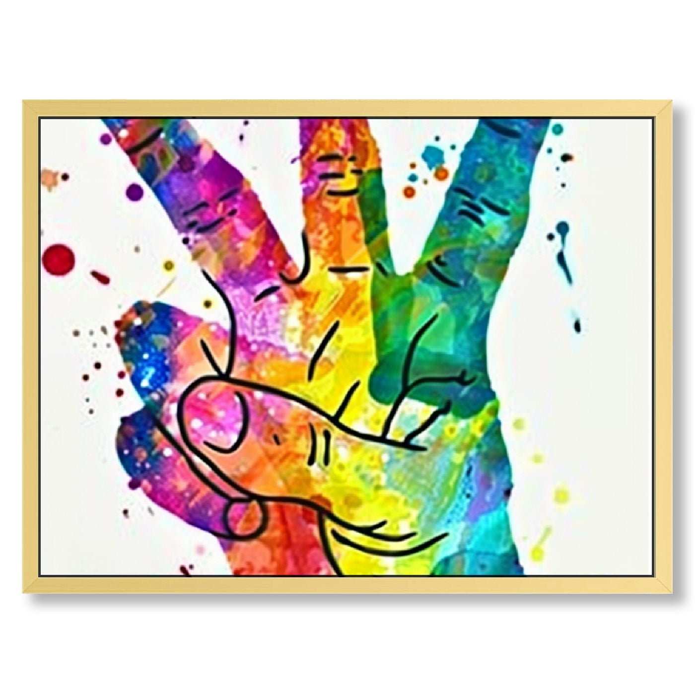 ASL American Sign Language Quote Watercolor On White nframed Print ...