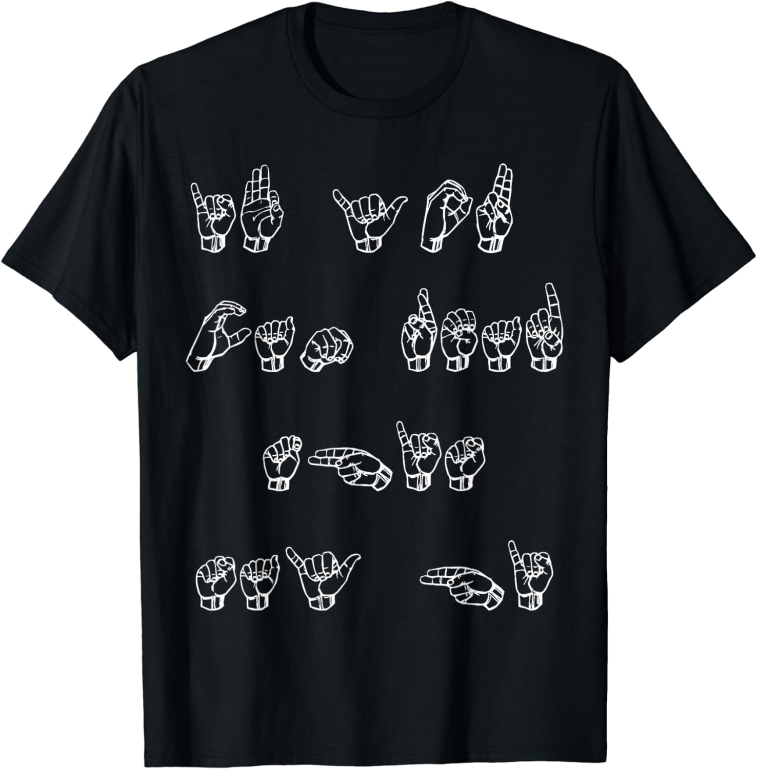 ASL (American Sign Language) T-Shirt - Walmart.com