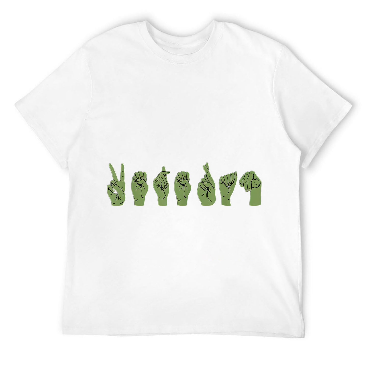 ASL American Sign Language Veterans Day Deaf Army Military T-Shirt ...