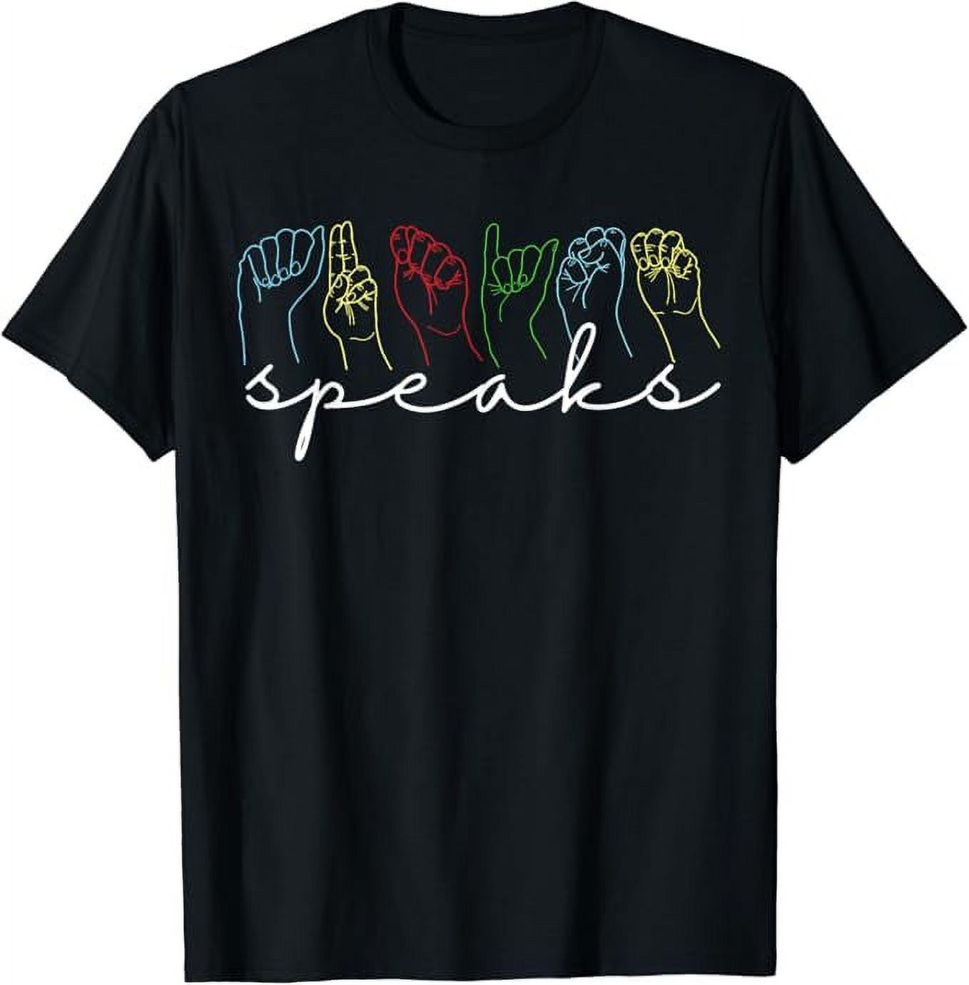 ASL Autism Speaks Sign Language Autism Awareness T-Shirt - Walmart.com