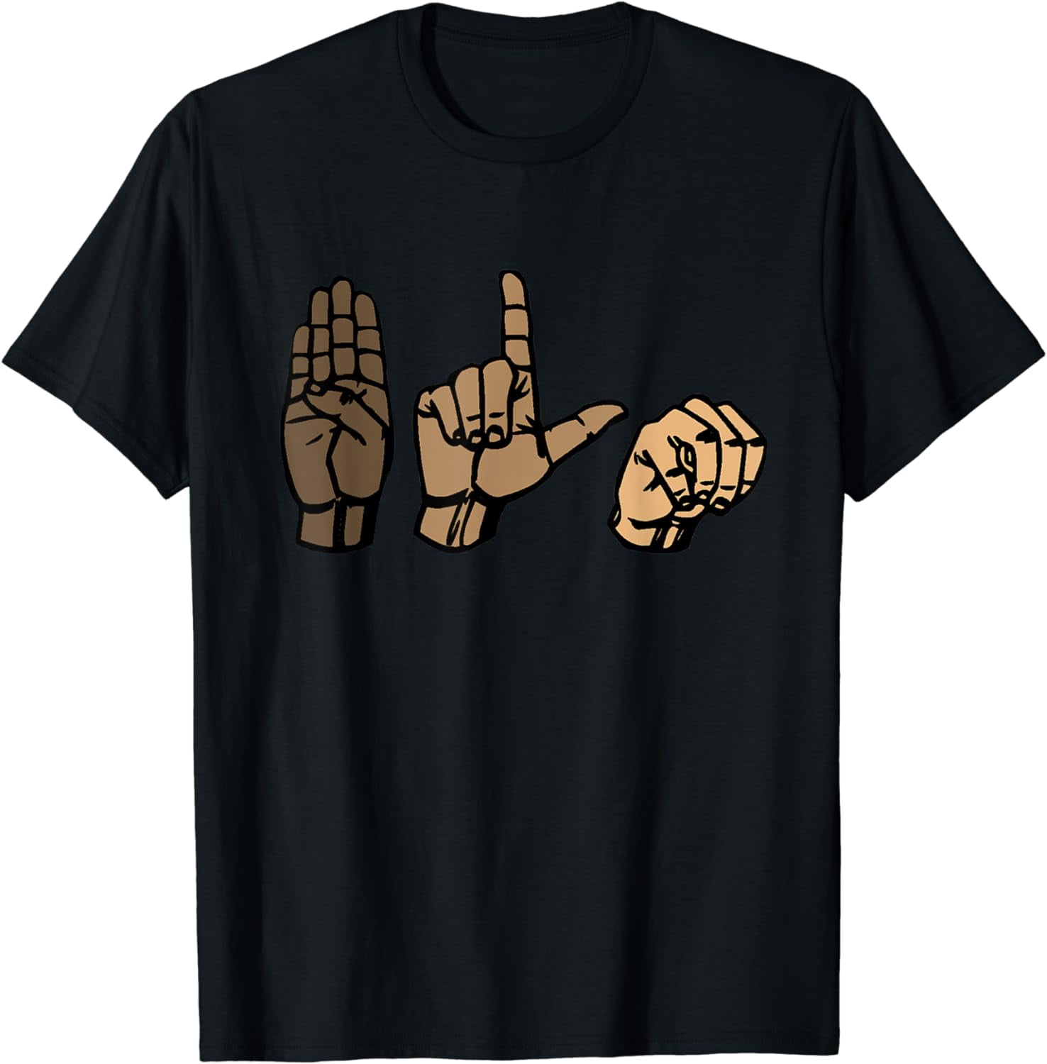 ASL BLM American Sign Language Black Lives Matter Equality T-Shirt ...