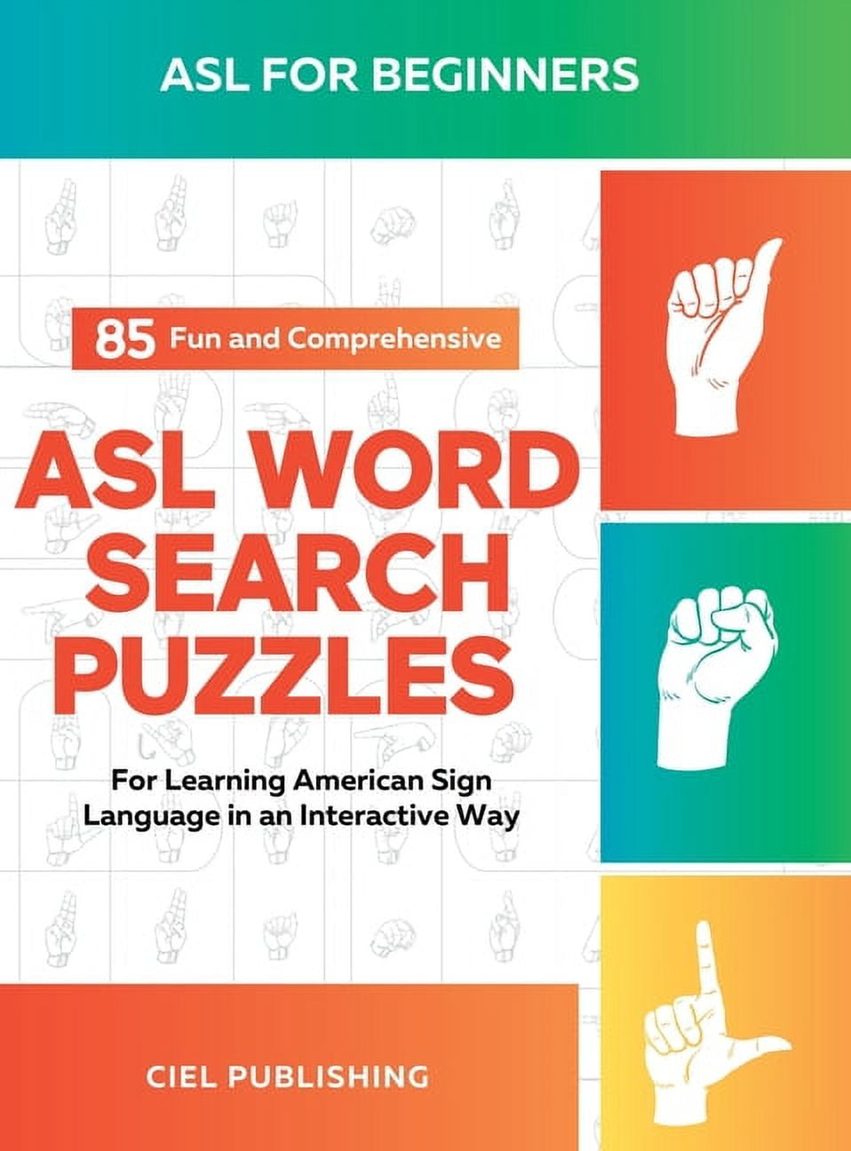 ASL Book for Beginners: 85 Fun and Comprehensive ASL Word Search ...